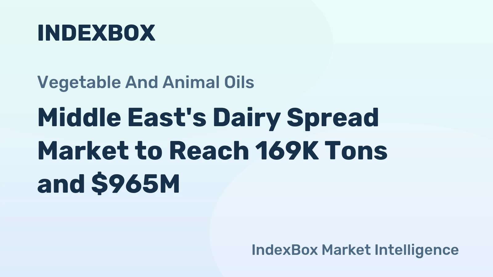 Middle East's Dairy Spread Market to Reach 169K Tons and $965M