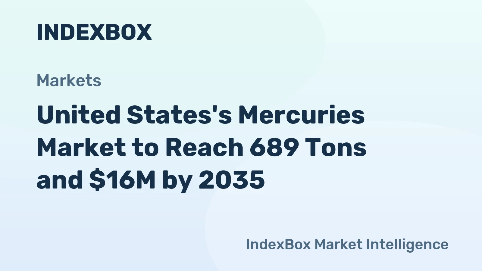 United States's Mercuries Market to Reach 689 Tons and $16M by 2035