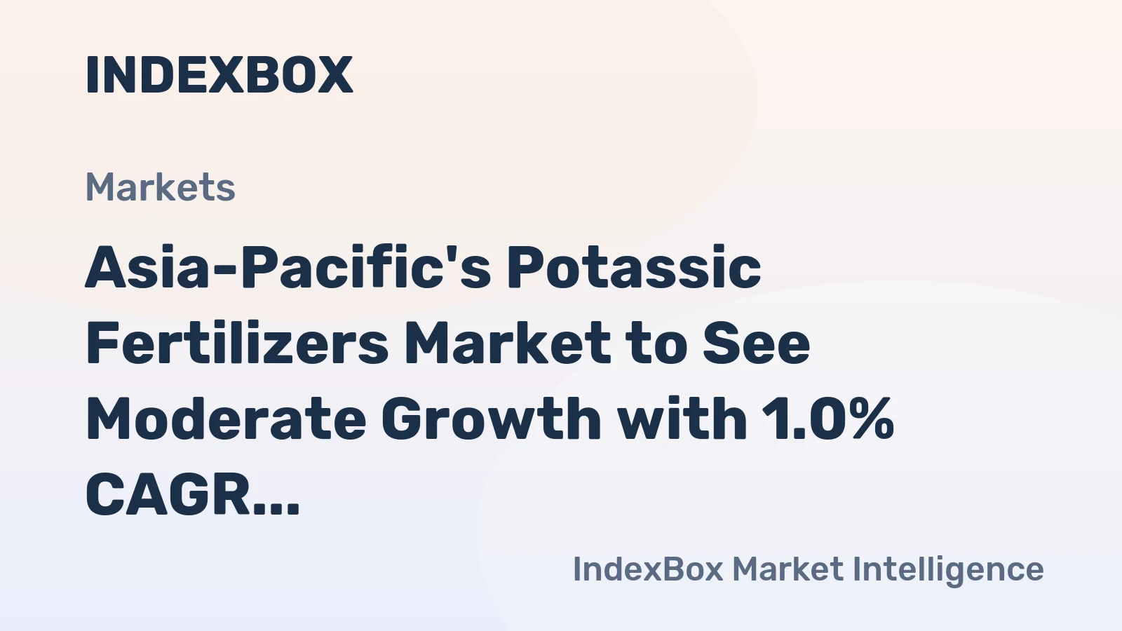 Asia-Pacific's Potassic Fertilizers Market to See Moderate Growth with 1.0% CAGR through 2035