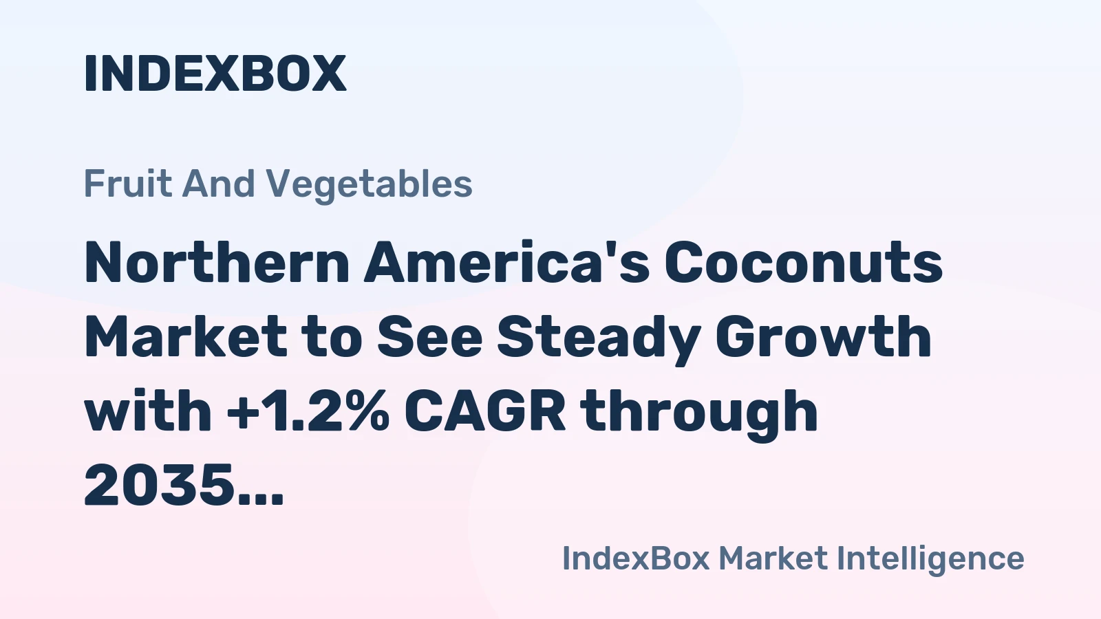 Northern America's Coconuts Market to See Steady Growth with +1.2% CAGR through 2035