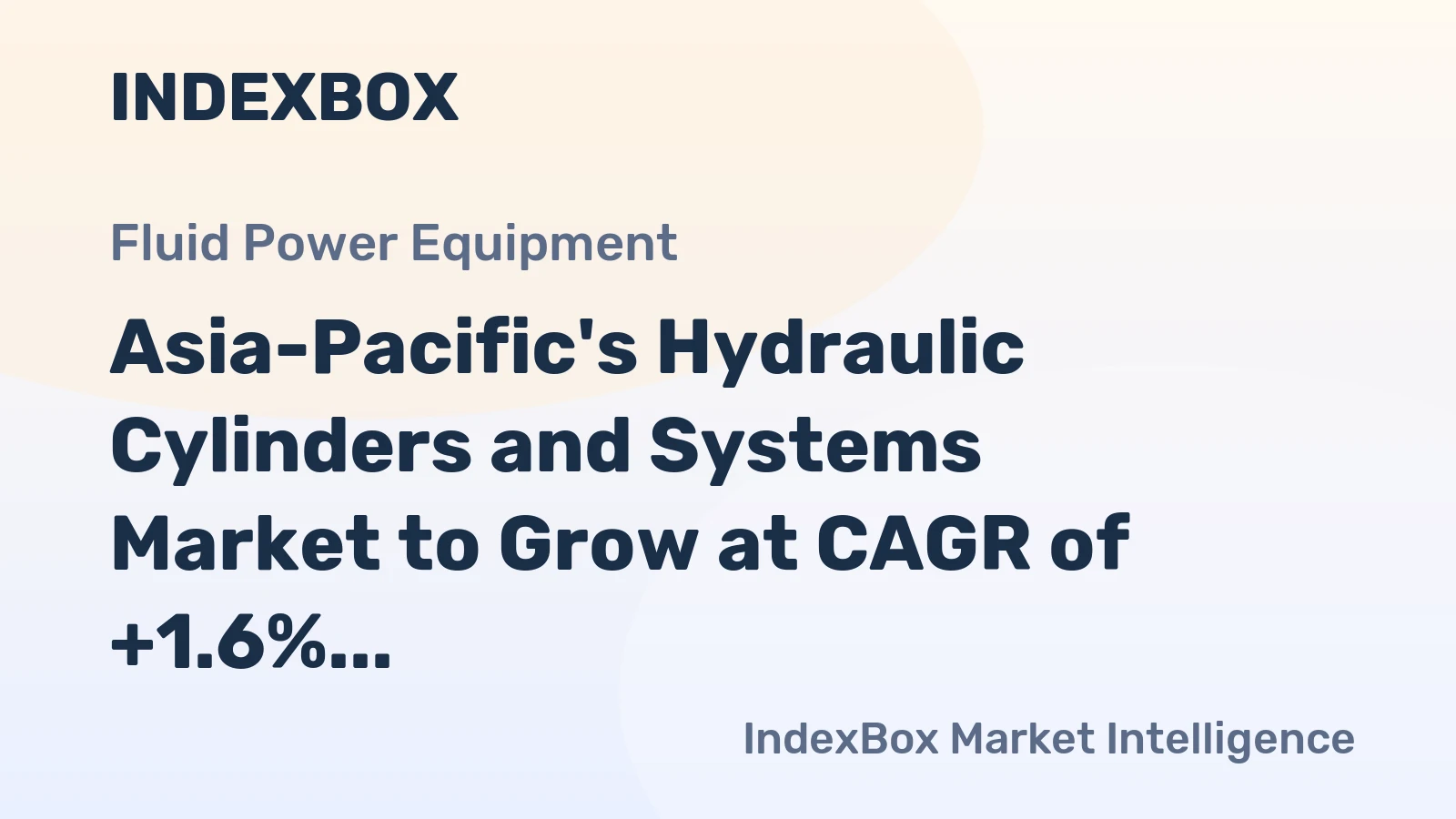 Asia-Pacific's Hydraulic Cylinders and Systems Market to Grow at CAGR of +1.6% Over Next Decade
