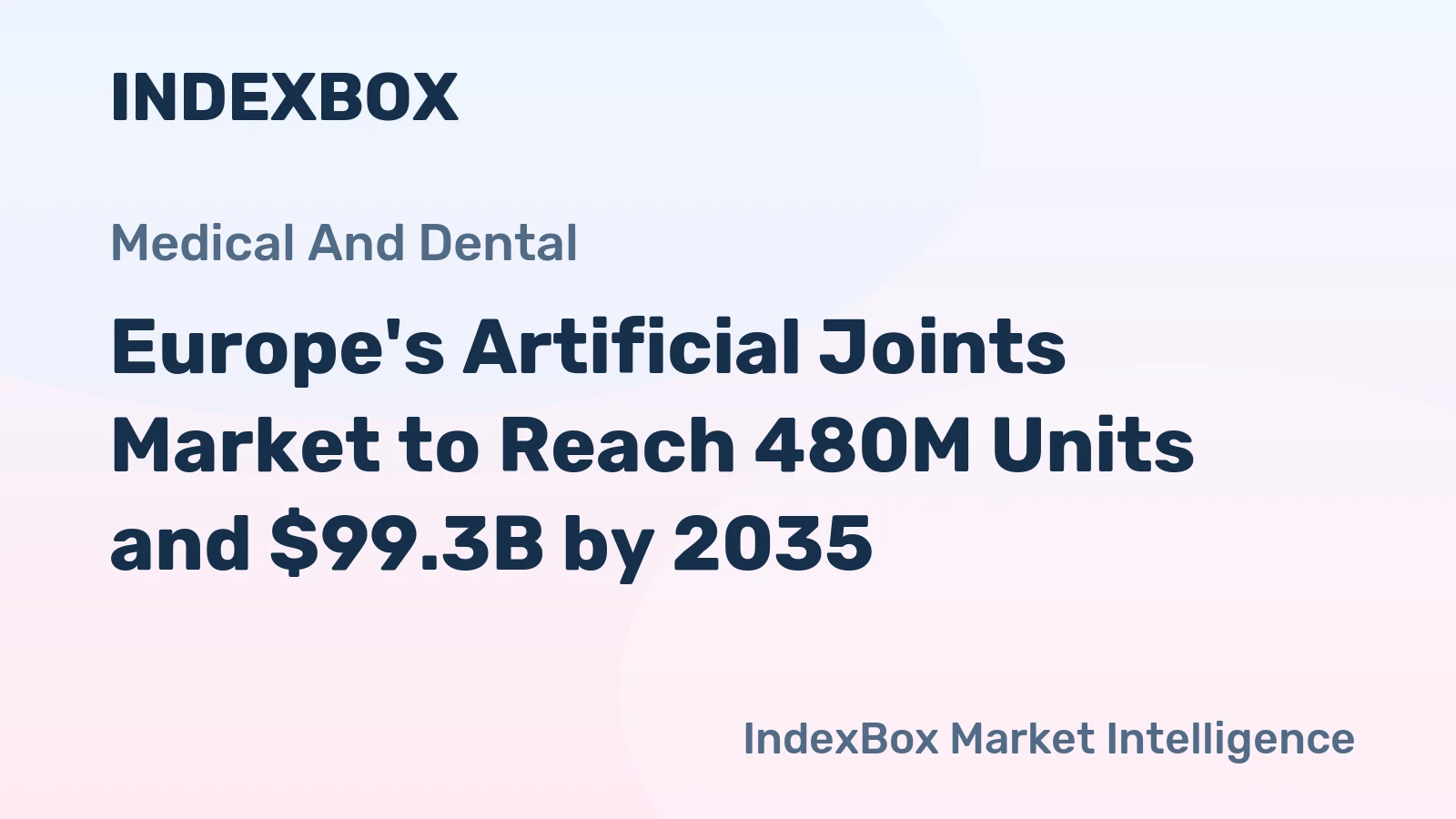 Europe's Artificial Joints Market to Reach 480M Units and $99.3B by 2035