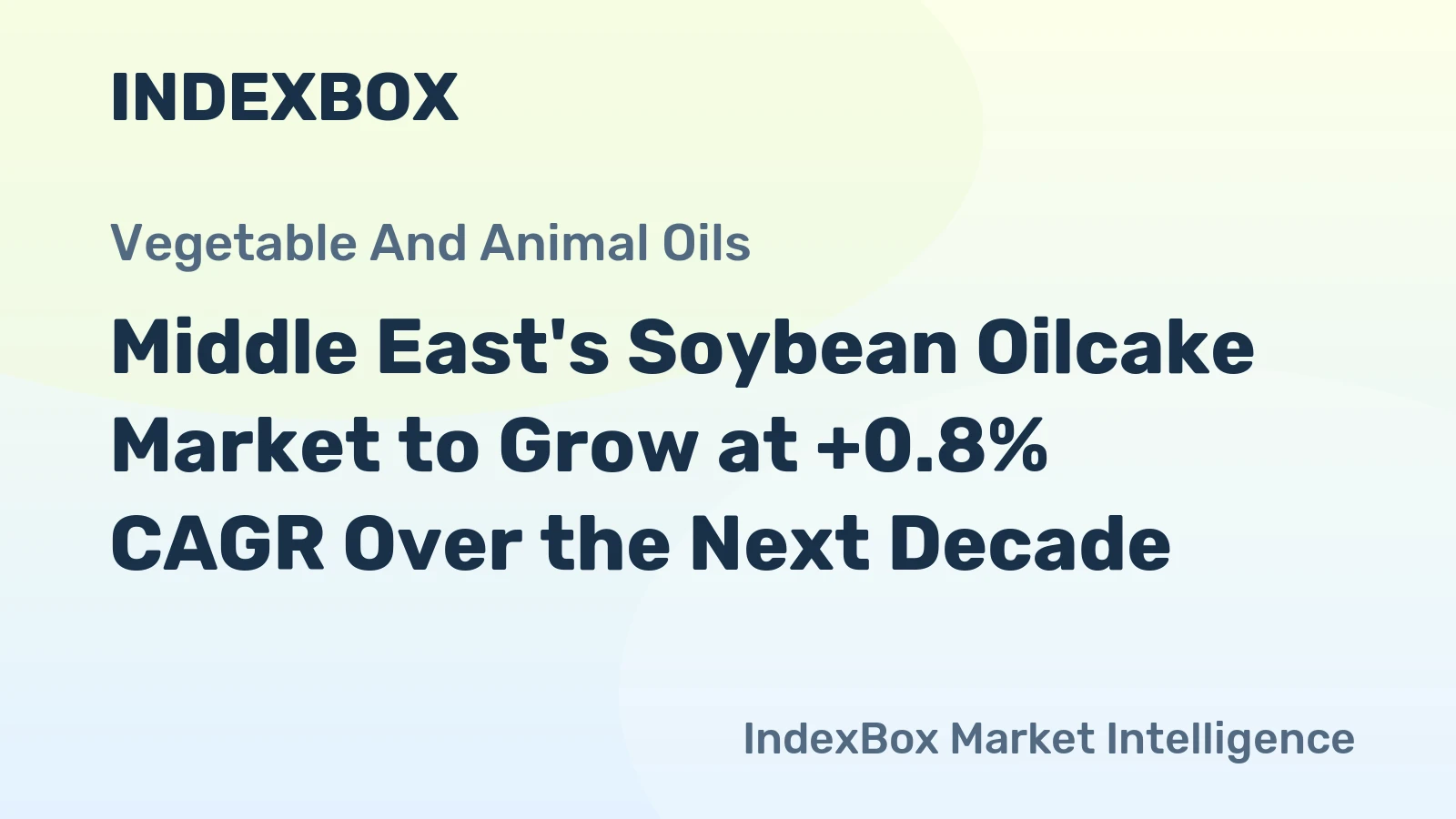 Middle East's Soybean Oilcake Market to Grow at +0.8% CAGR Over the Next Decade