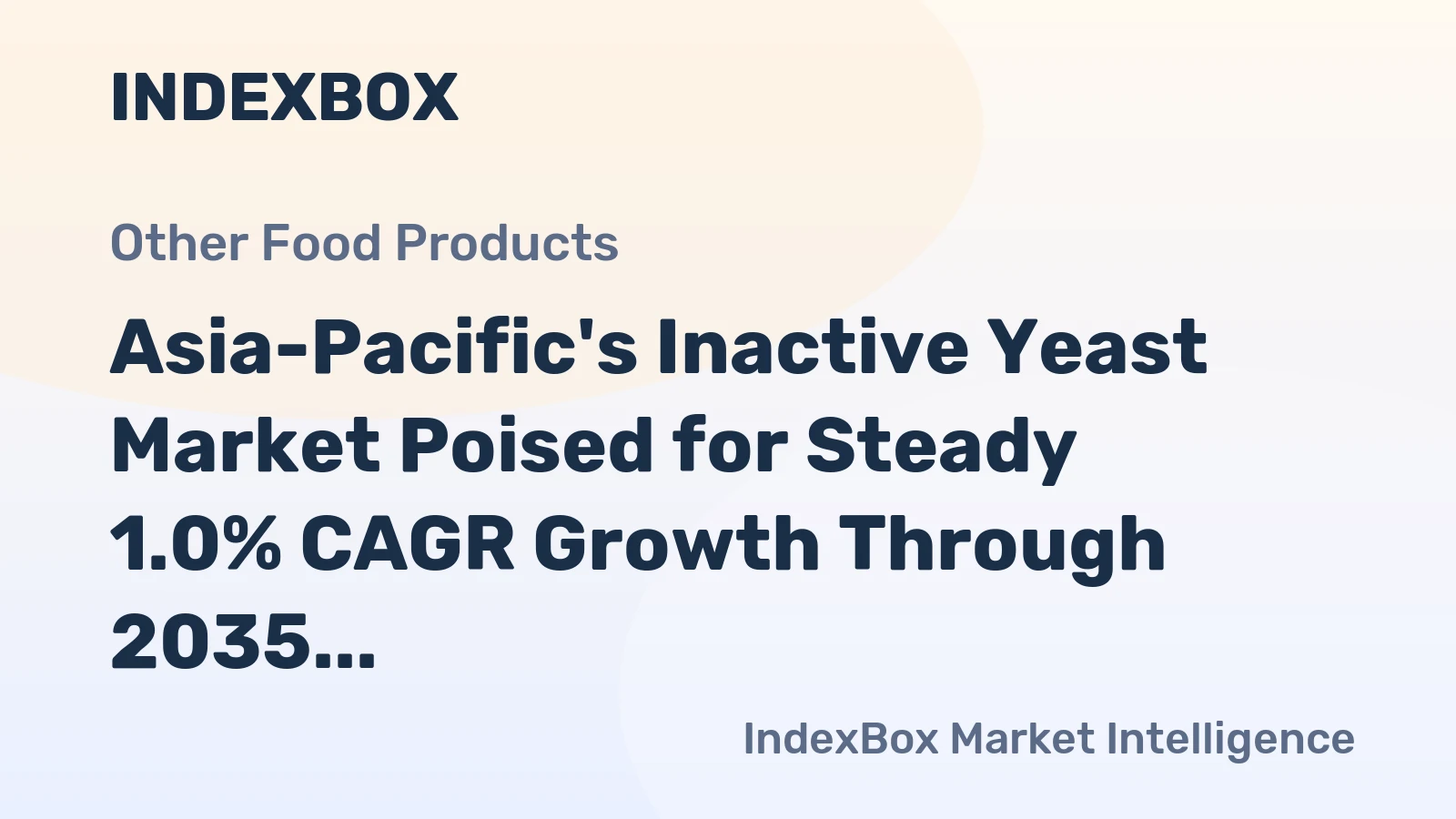 Asia-Pacific's Inactive Yeast Market Poised for Steady 1.0% CAGR Growth Through 2035