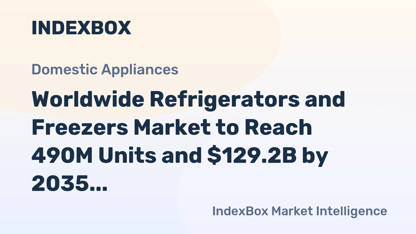 Worldwide Refrigerators and Freezers Market to Reach 490M Units and $129.2B by 2035