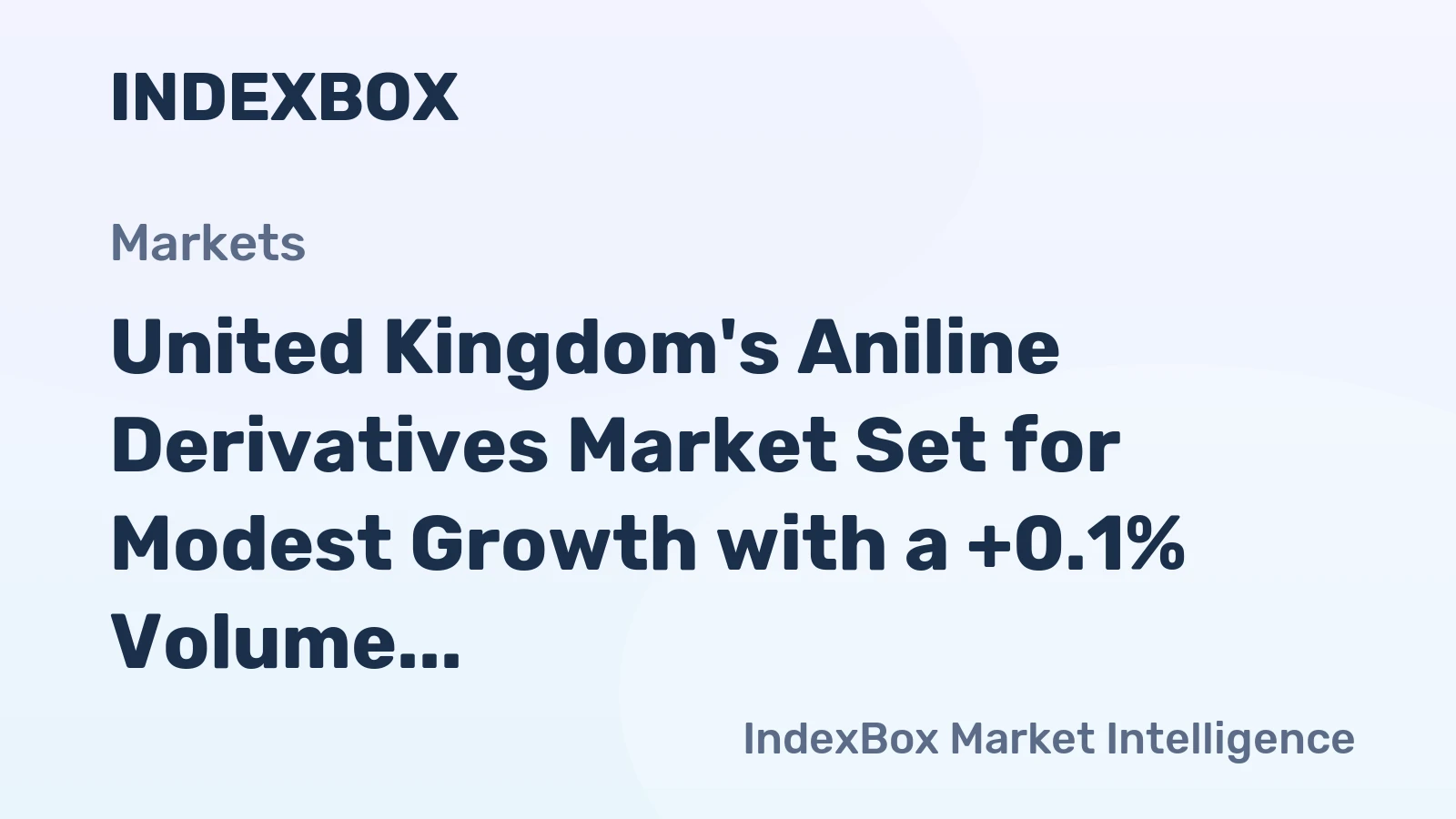 United Kingdom's Aniline Derivatives Market Set for Modest Growth with a +0.1% Volume CAGR