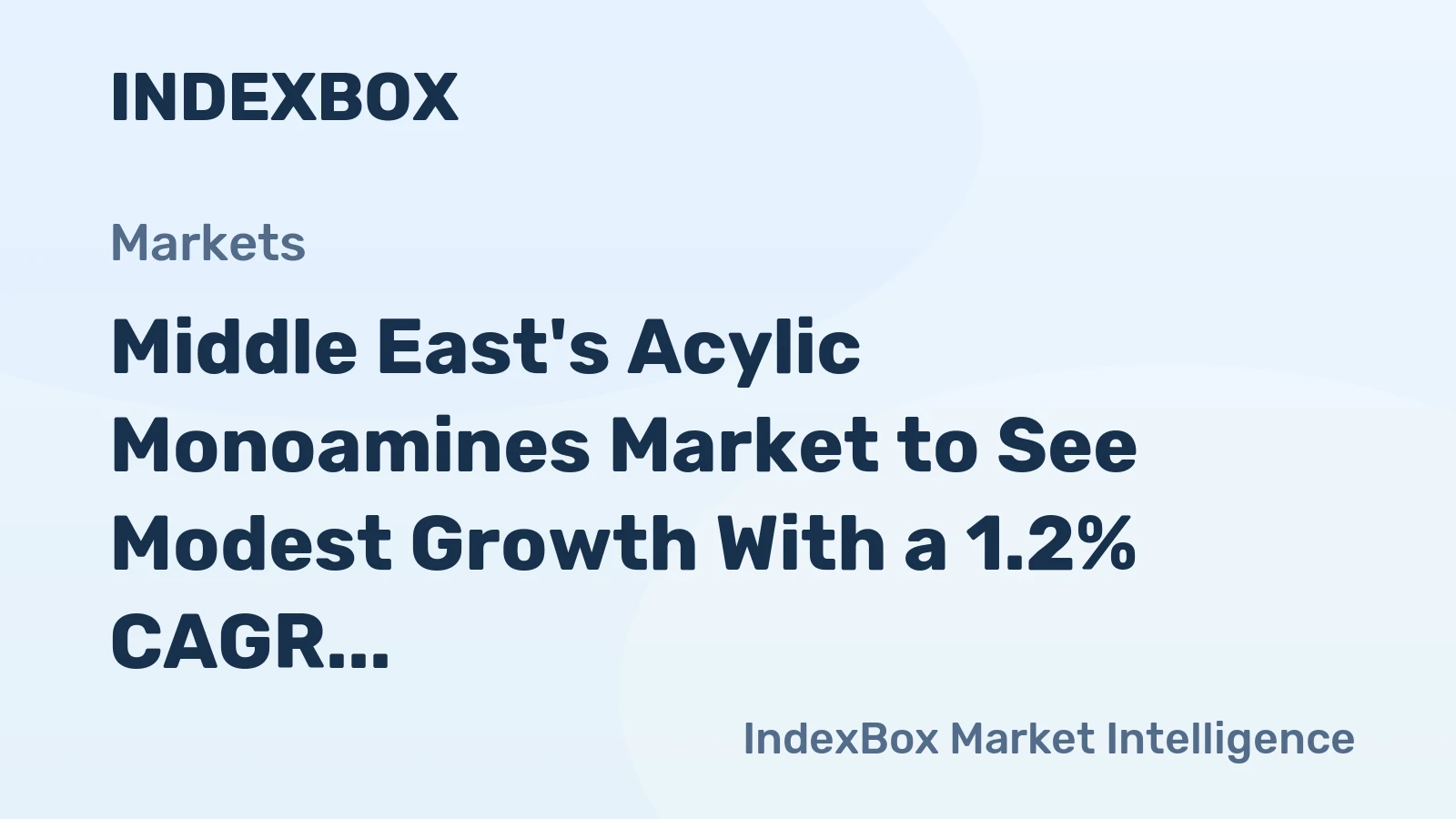 Middle East's Acylic Monoamines Market to See Modest Growth With a 1.2% CAGR in Value Through 2035