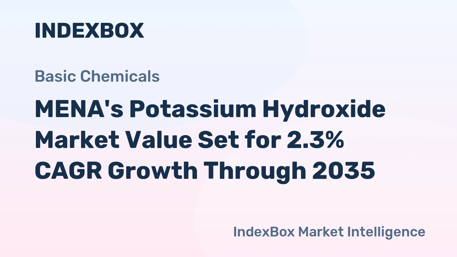 MENA's Potassium Hydroxide Market Value Set for 2.3% CAGR Growth Through 2035