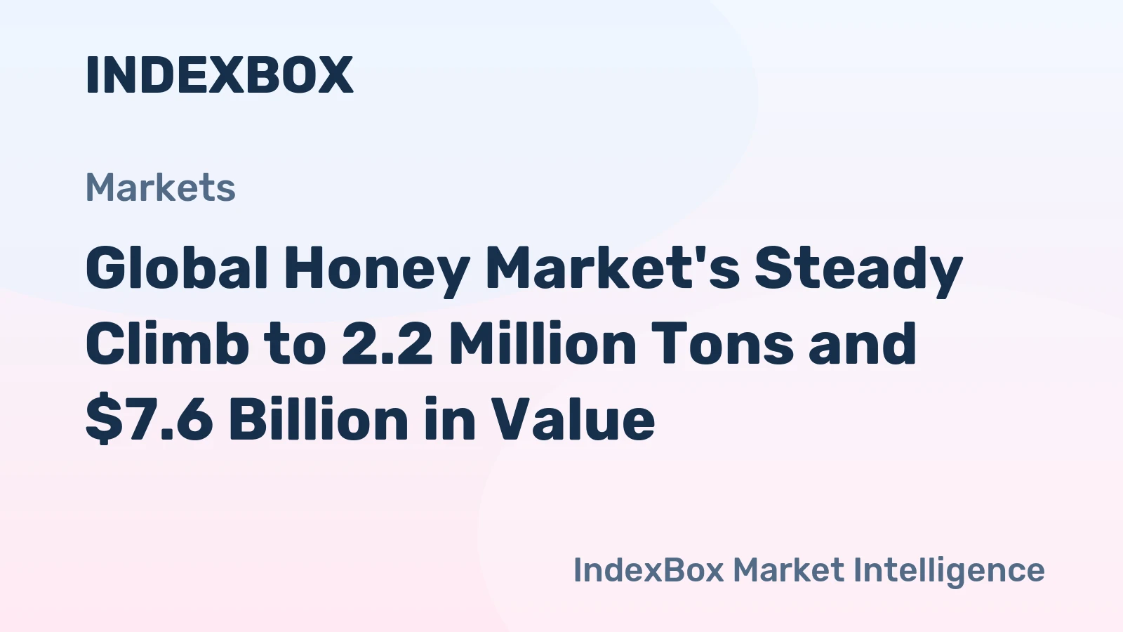 Global Honey Market's Steady Climb to 2.2 Million Tons and $7.6 Billion in Value