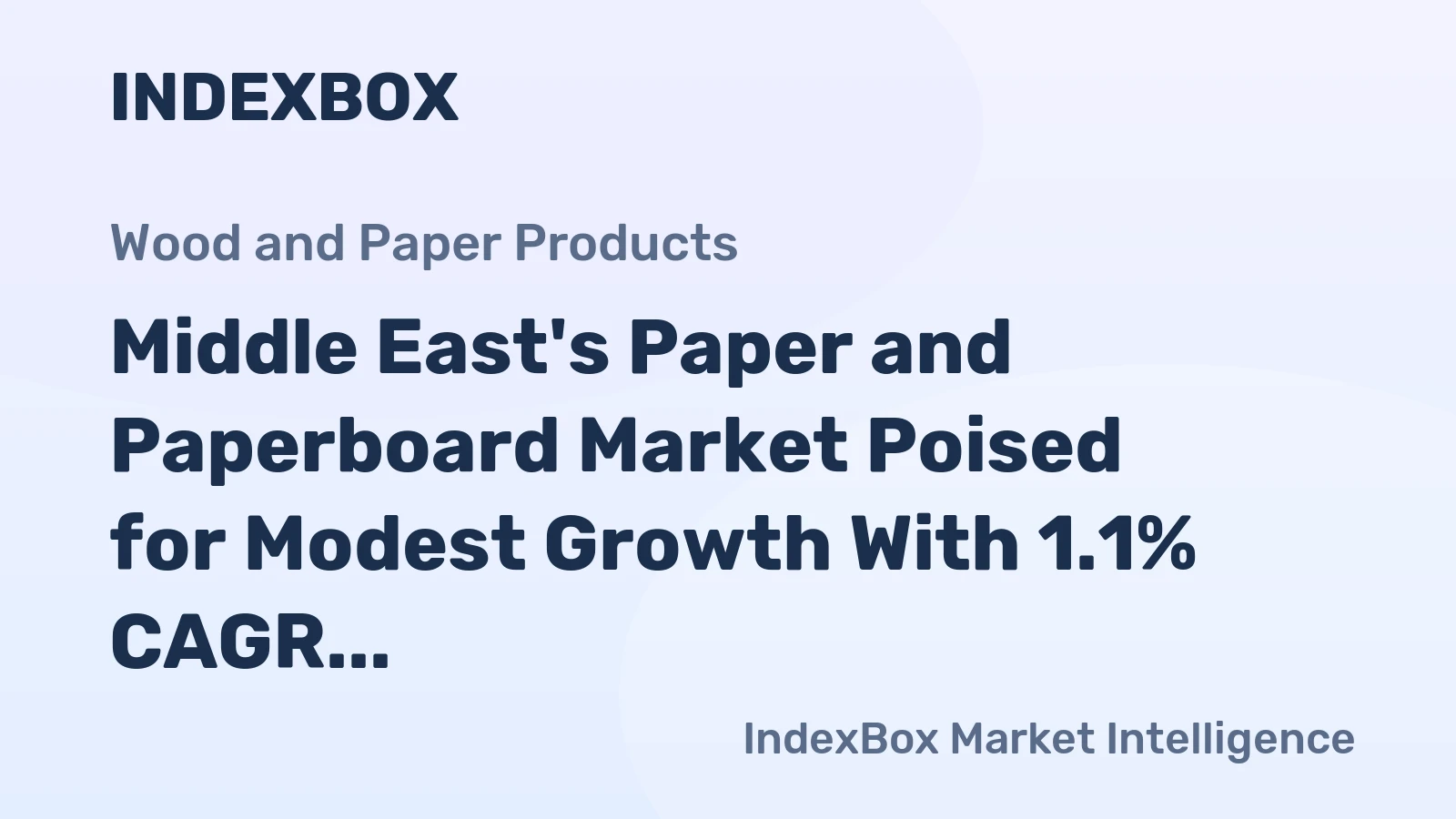 Middle East's Paper and Paperboard Market Poised for Modest Growth With 1.1% CAGR Through 2035