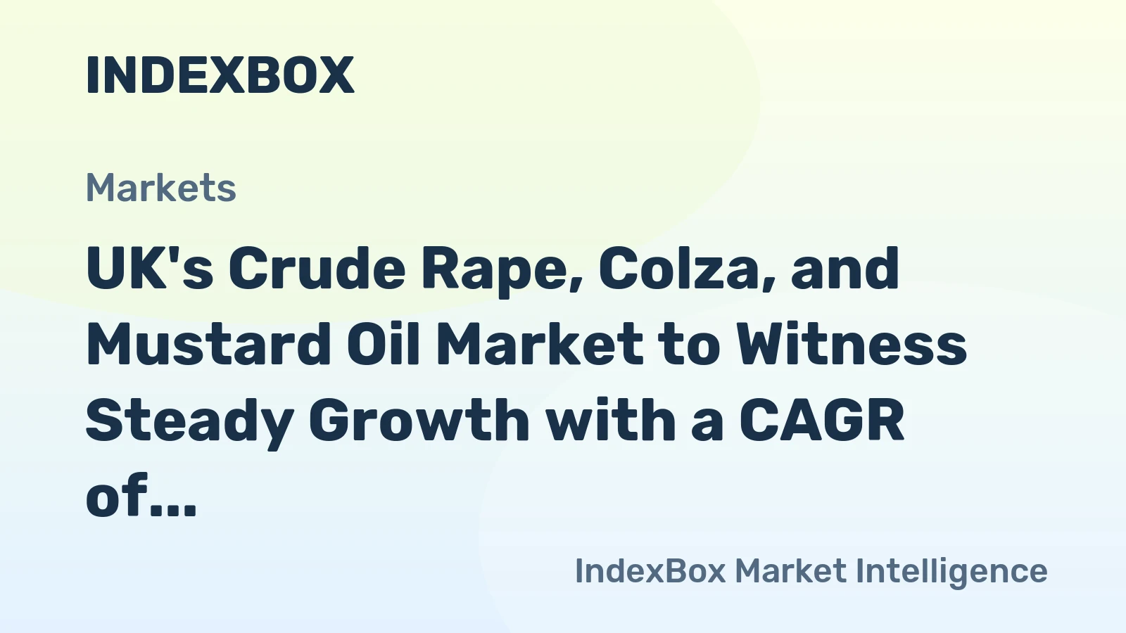 UK's Crude Rape, Colza, and Mustard Oil Market to Witness Steady Growth with a CAGR of +3.4% Through 2035