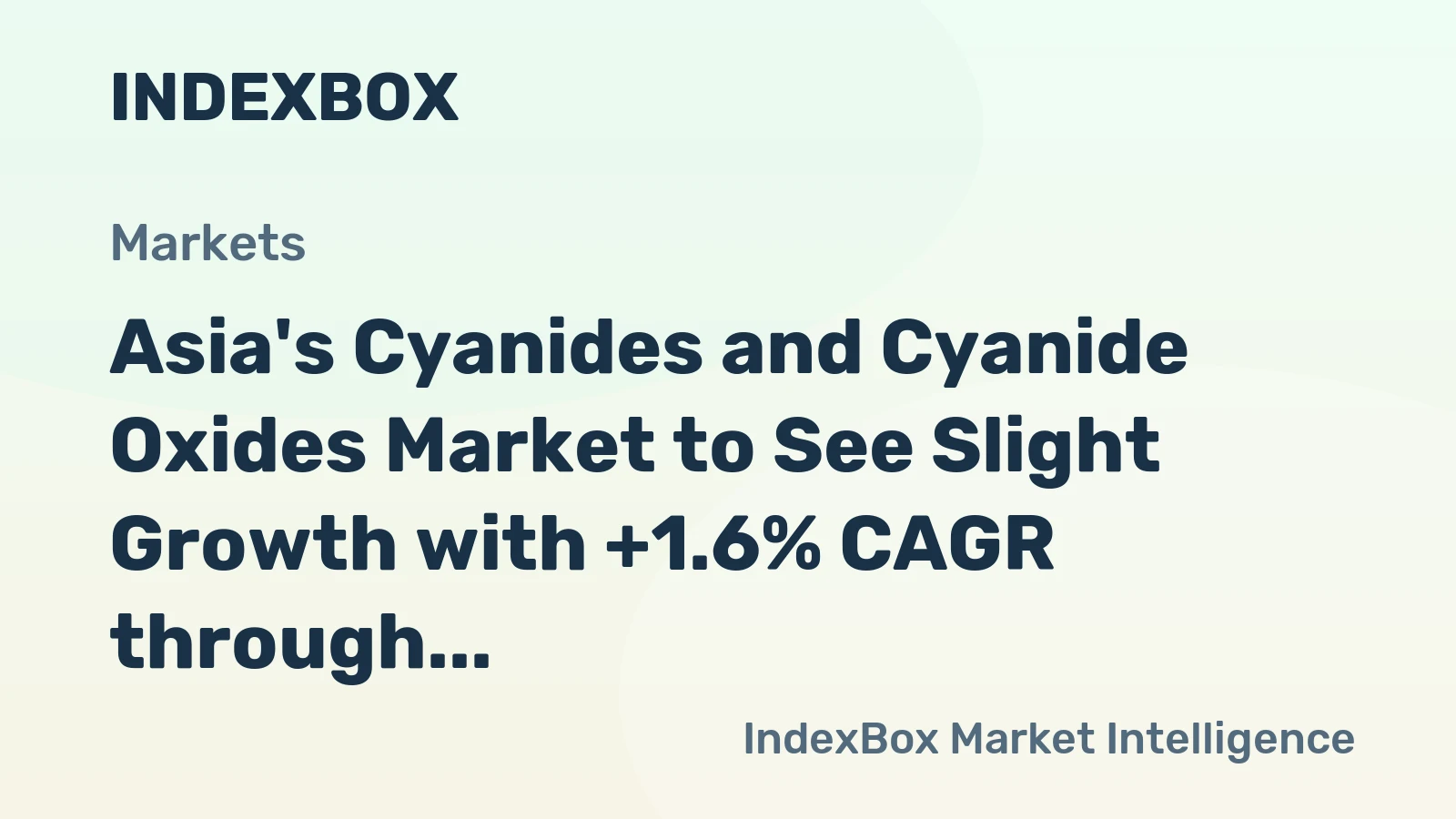 Asia's Cyanides and Cyanide Oxides Market to See Slight Growth with +1.6% CAGR through 2035