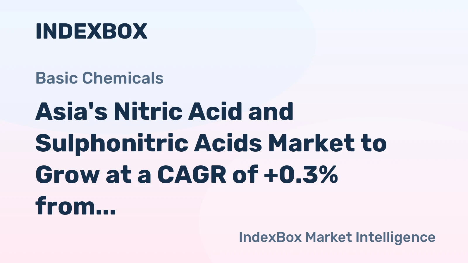 Asia's Nitric Acid and Sulphonitric Acids Market to Grow at a CAGR of +0.3% from 2024 to 2035