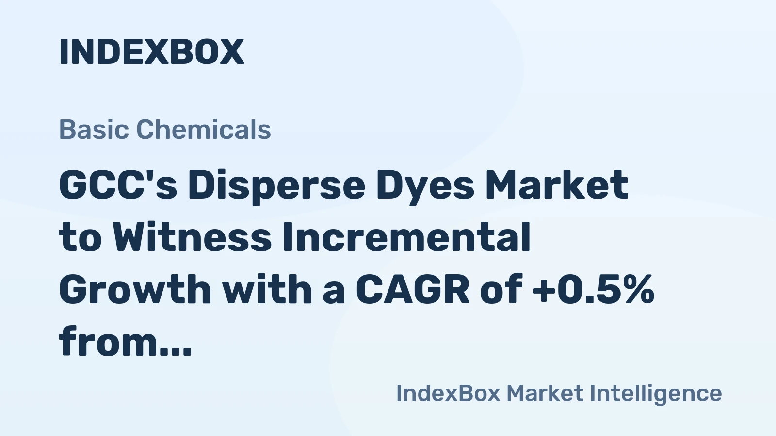 GCC's Disperse Dyes Market to Witness Incremental Growth with a CAGR of +0.5% from 2024 to 2035, Reaching 9.4K Tons