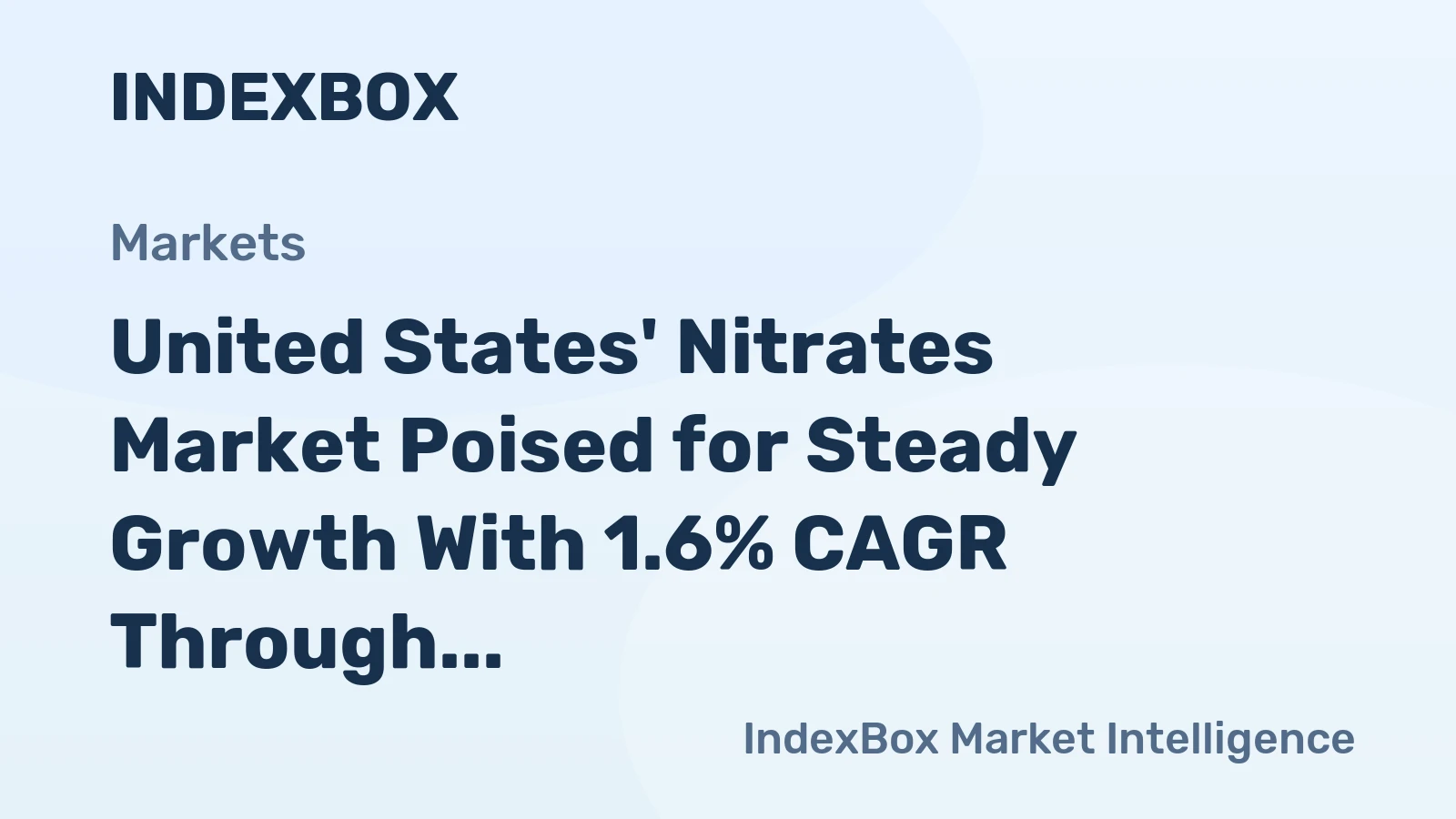 United States' Nitrates Market Poised for Steady Growth With 1.6% CAGR Through 2035