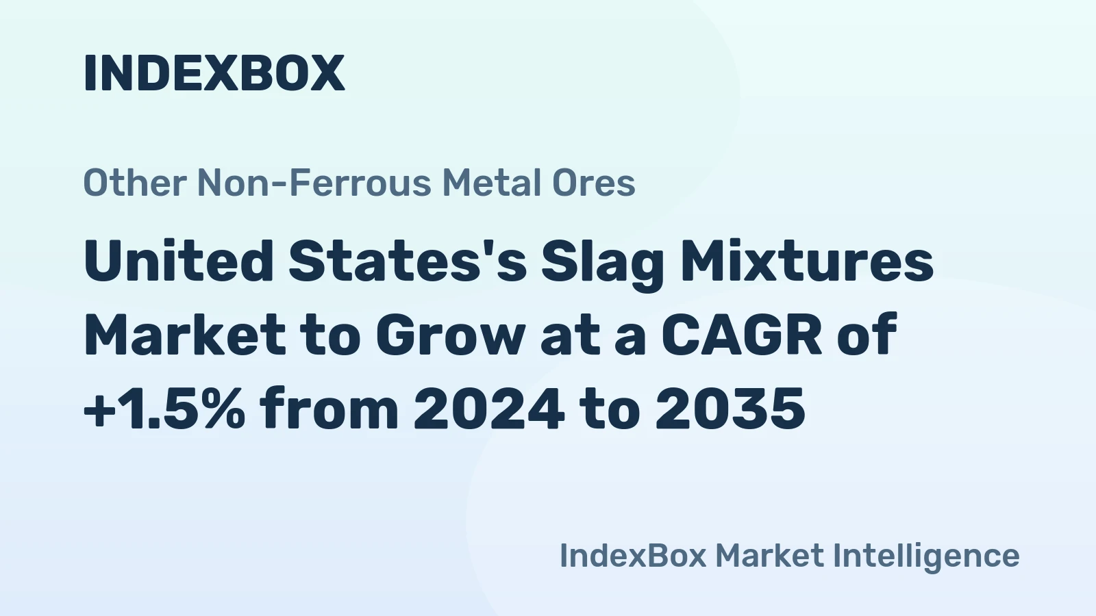 United States's Slag Mixtures Market to Grow at a CAGR of +1.5% from 2024 to 2035