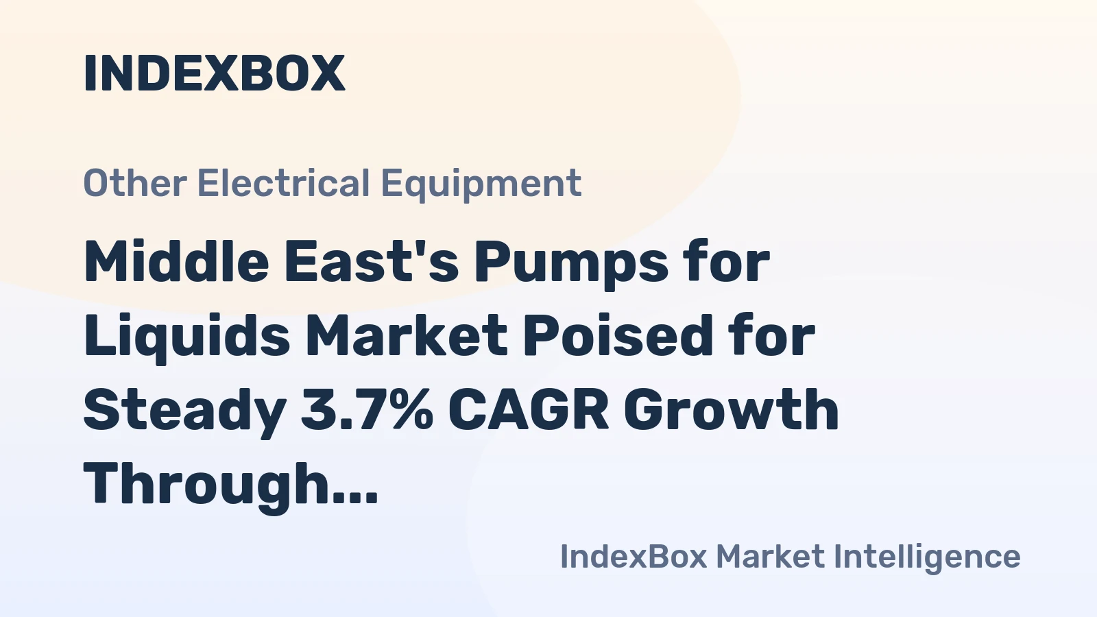 Middle East's Pumps for Liquids Market Poised for Steady 3.7% CAGR Growth Through 2035