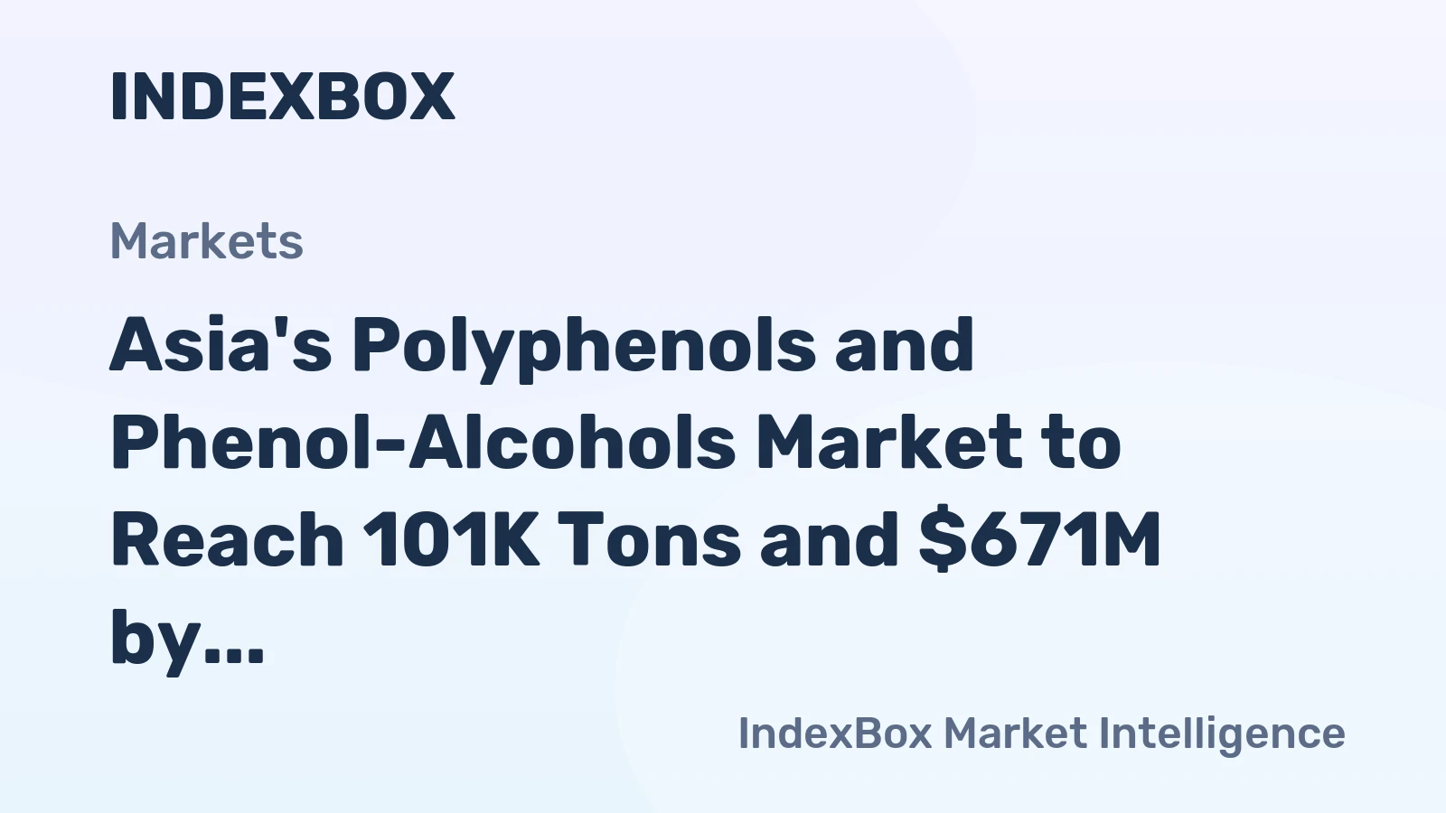 Asia's Polyphenols and Phenol-Alcohols Market to Reach 101K Tons and $671M by 2035