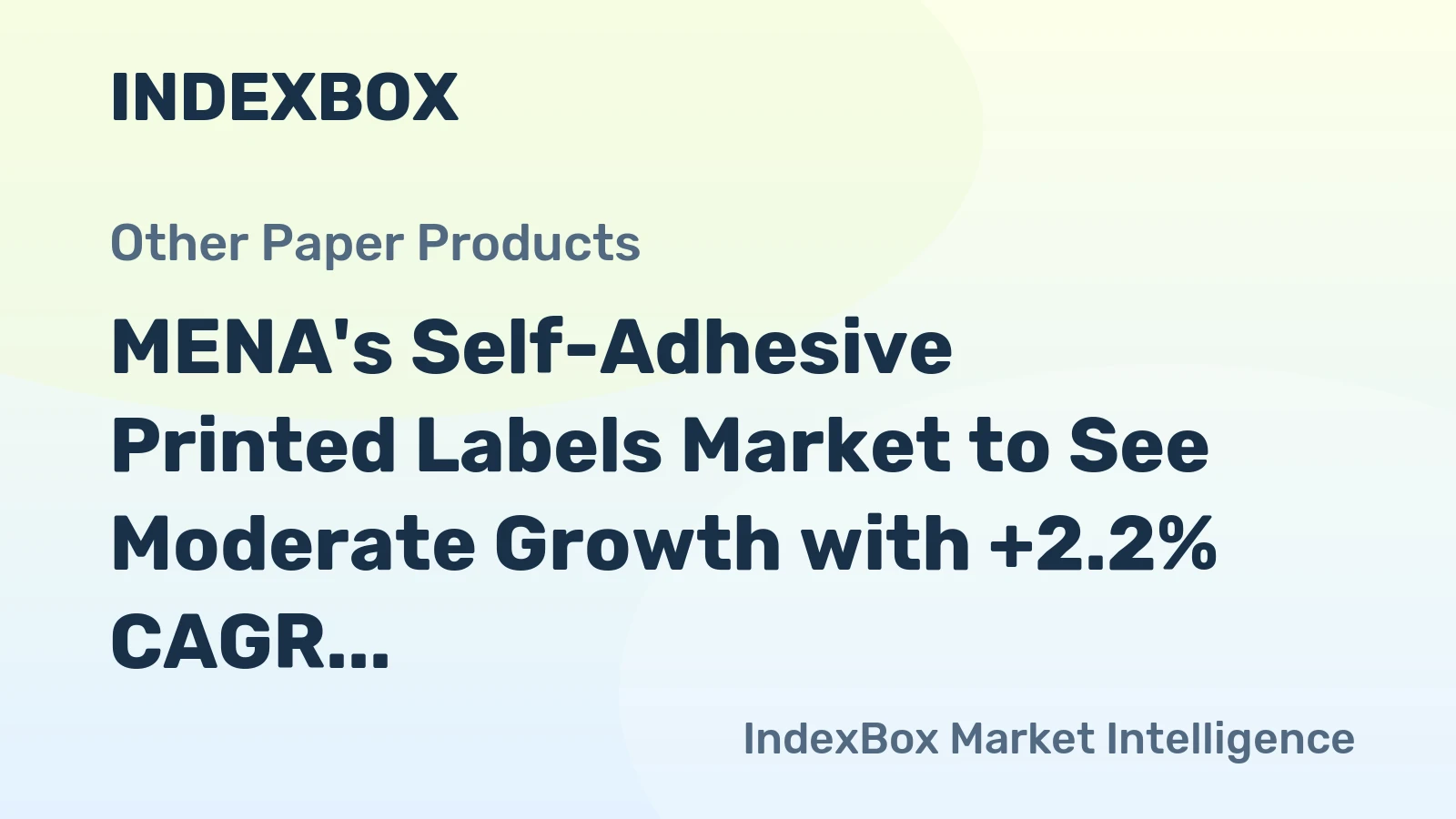 MENA's Self-Adhesive Printed Labels Market to See Moderate Growth with +2.2% CAGR Through 2035