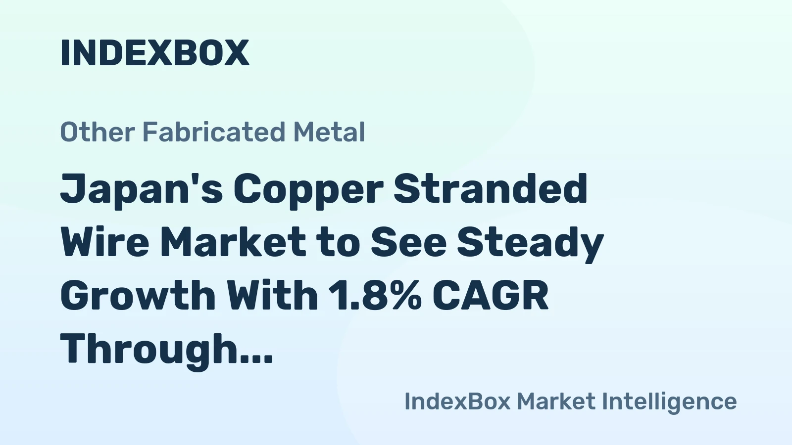 Japan's Copper Stranded Wire Market to See Steady Growth With 1.8% CAGR Through 2035