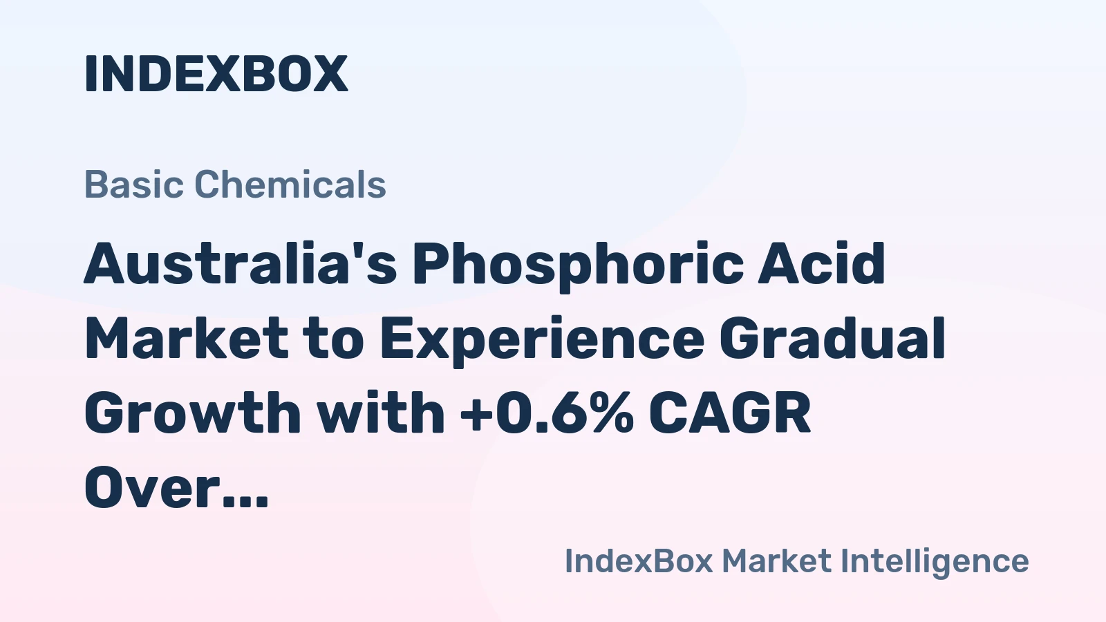 Australia's Phosphoric Acid Market to Experience Gradual Growth with +0.6% CAGR Over the Next Decade