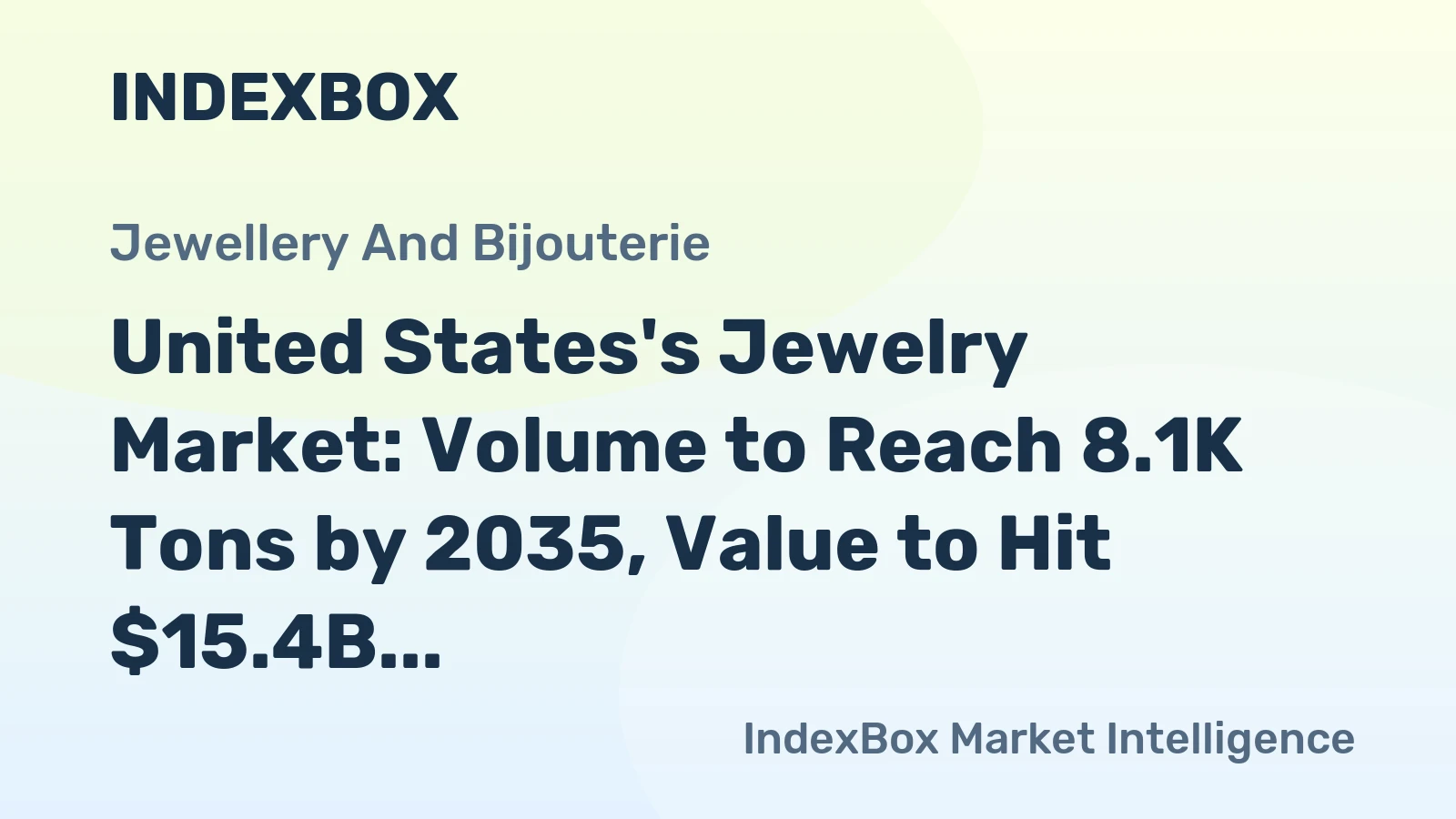 United States's Jewelry Market: Volume to Reach 8.1K Tons by 2035, Value to Hit $15.4B