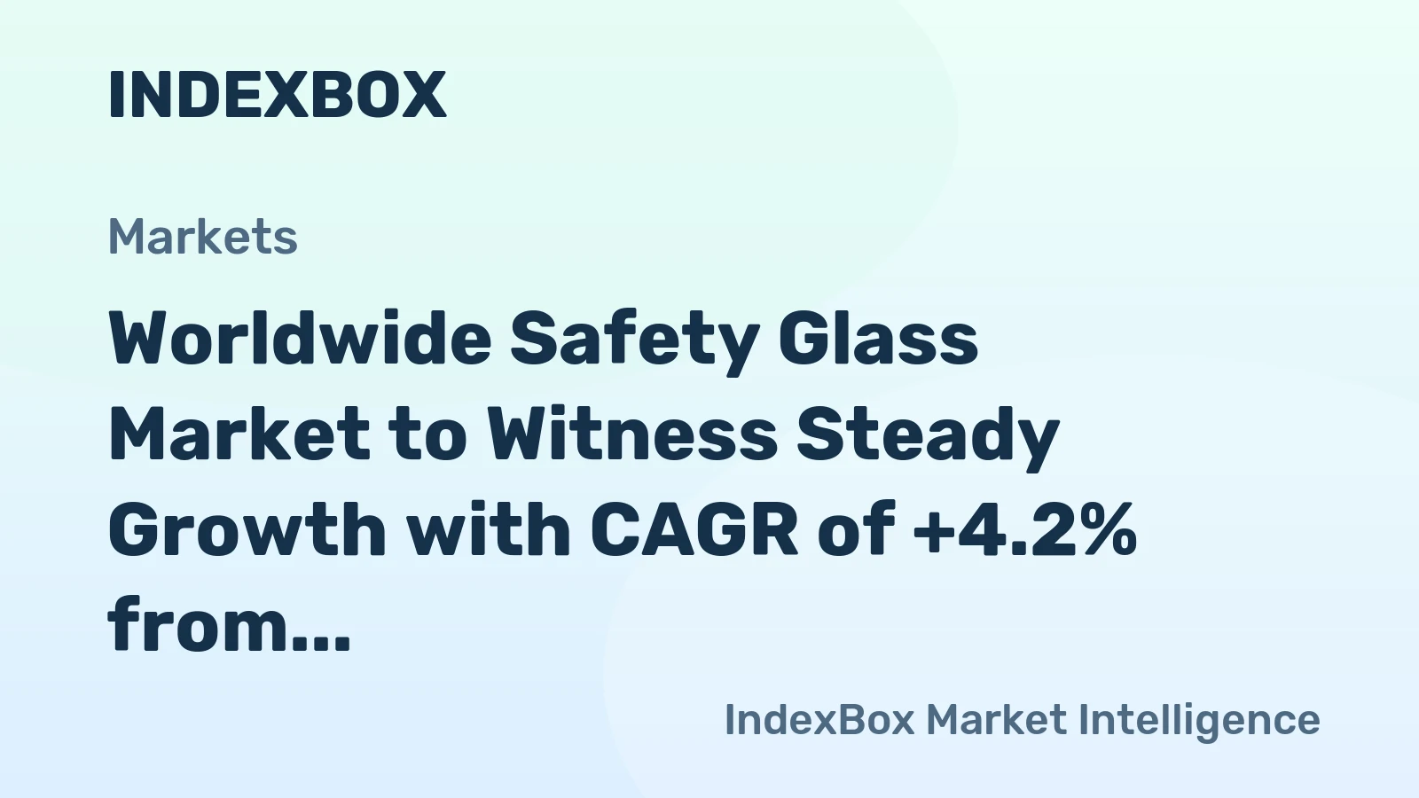 Worldwide Safety Glass Market to Witness Steady Growth with CAGR of +4.2% from 2024 to 2035