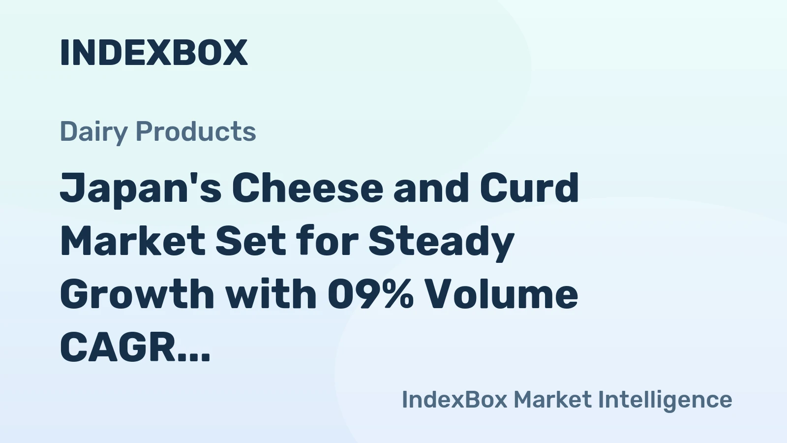 Japan's Cheese and Curd Market Set for Steady Growth with 09% Volume CAGR Through 2035