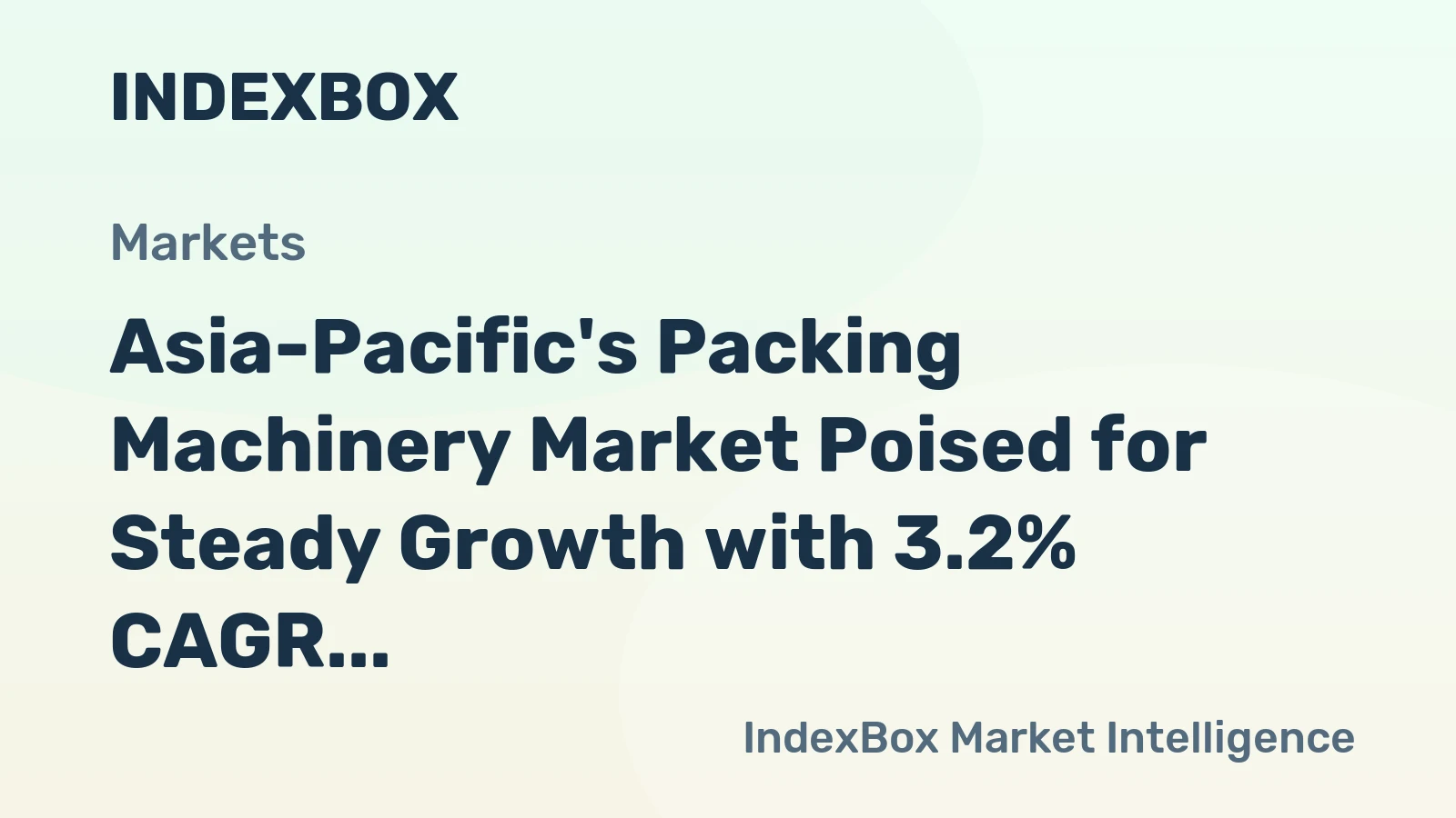 Asia-Pacific's Packing Machinery Market Poised for Steady Growth with 3.2% CAGR in Value