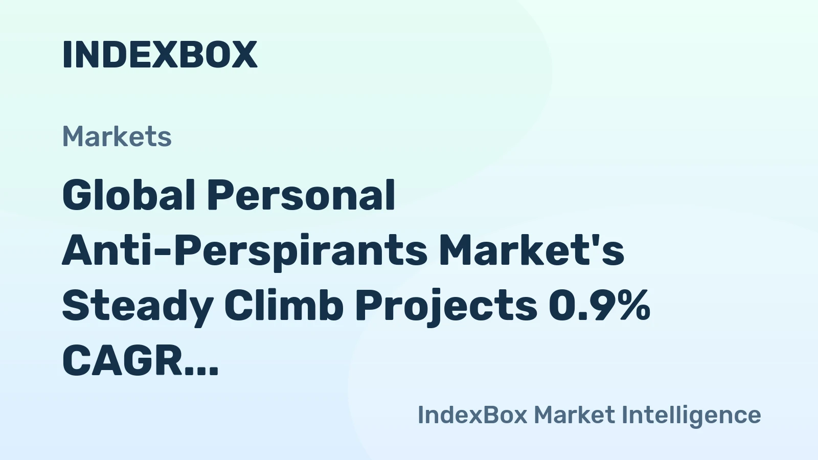 Global Personal Anti-Perspirants Market's Steady Climb Projects 0.9% CAGR to 2035