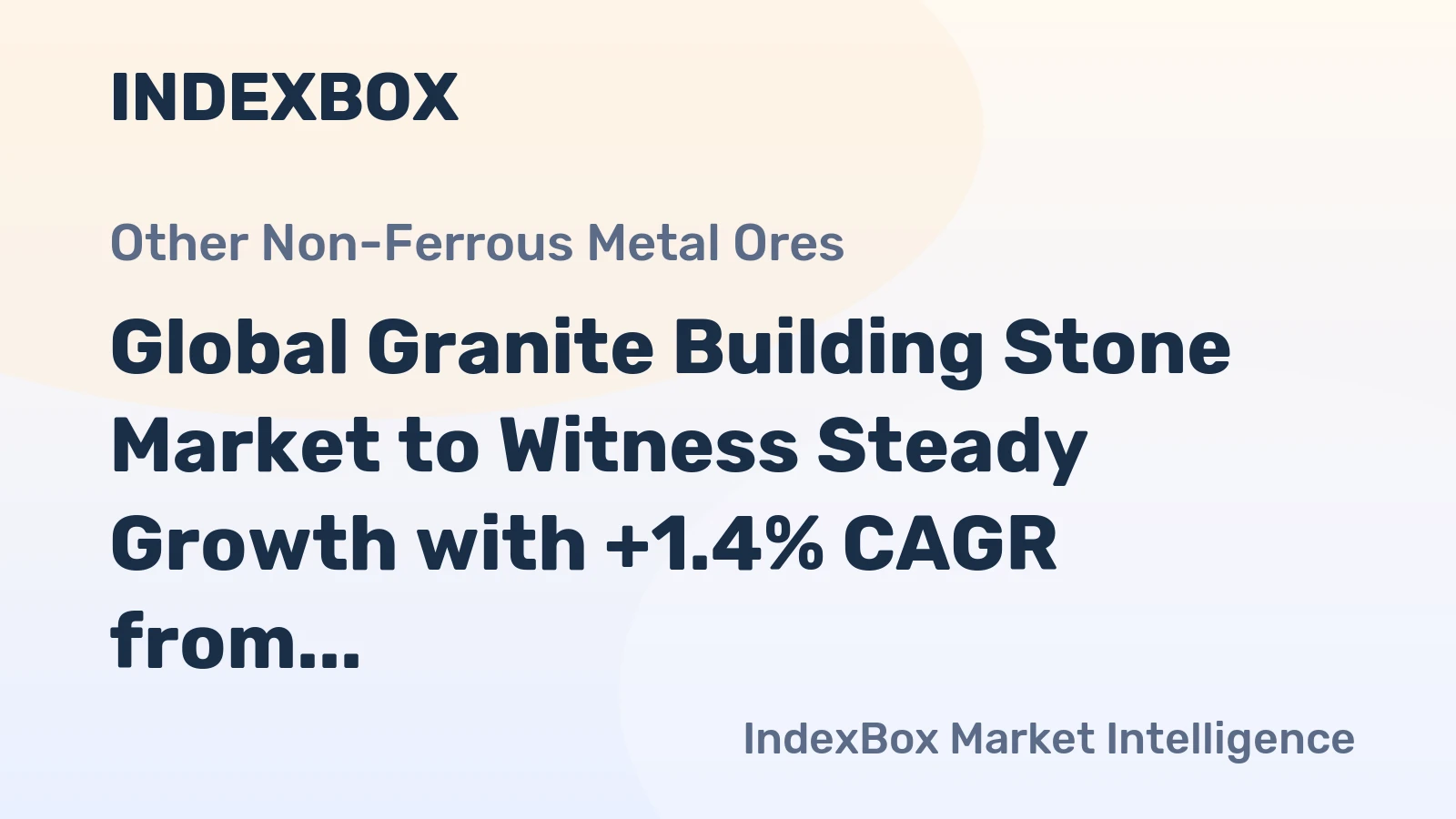 Global Granite Building Stone Market to Witness Steady Growth with +1.4% CAGR from 2024-2035, Reaching 35M Tons