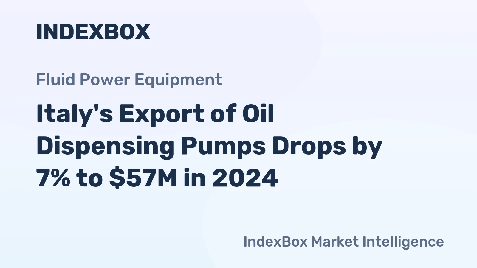 Italy's Export of Oil Dispensing Pumps Drops by 7% to $57M in 2024