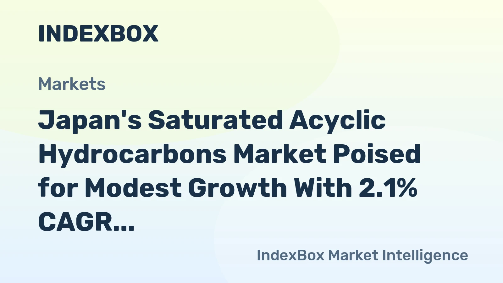 Japan's Saturated Acyclic Hydrocarbons Market Poised for Modest Growth With 2.1% CAGR in Value