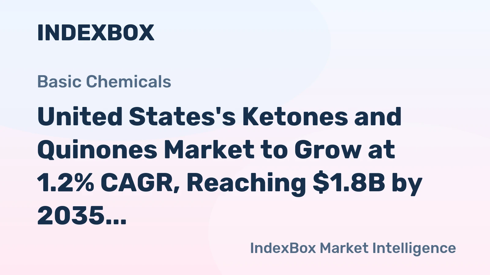United States's Ketones and Quinones Market to Grow at 1.2% CAGR, Reaching $1.8B by 2035