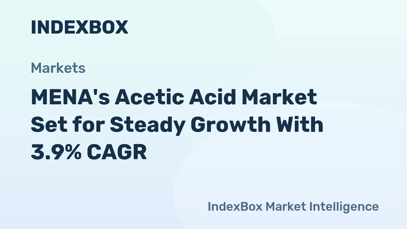MENA's Acetic Acid Market Set for Steady Growth With 3.9% CAGR