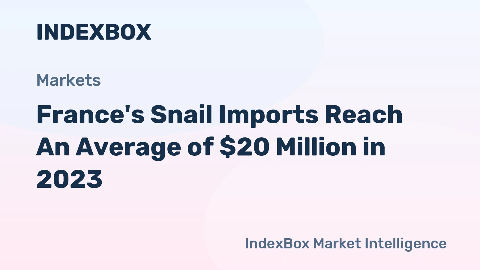 France's Snail Imports Reach An Average of $20 Million in 2023