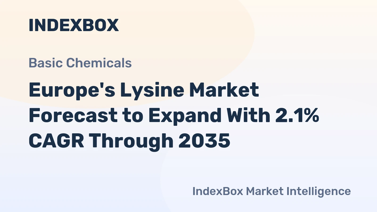 Europe's Lysine Market Forecast to Expand With 2.1% CAGR Through 2035