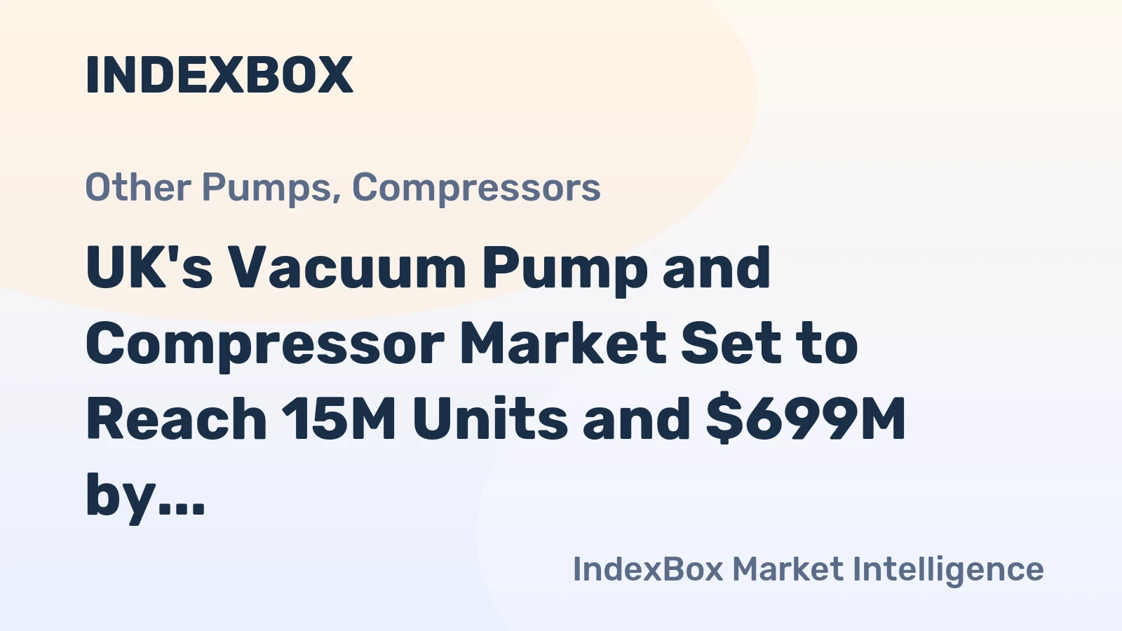 UK's Vacuum Pump and Compressor Market Set to Reach 15M Units and $699M by 2035