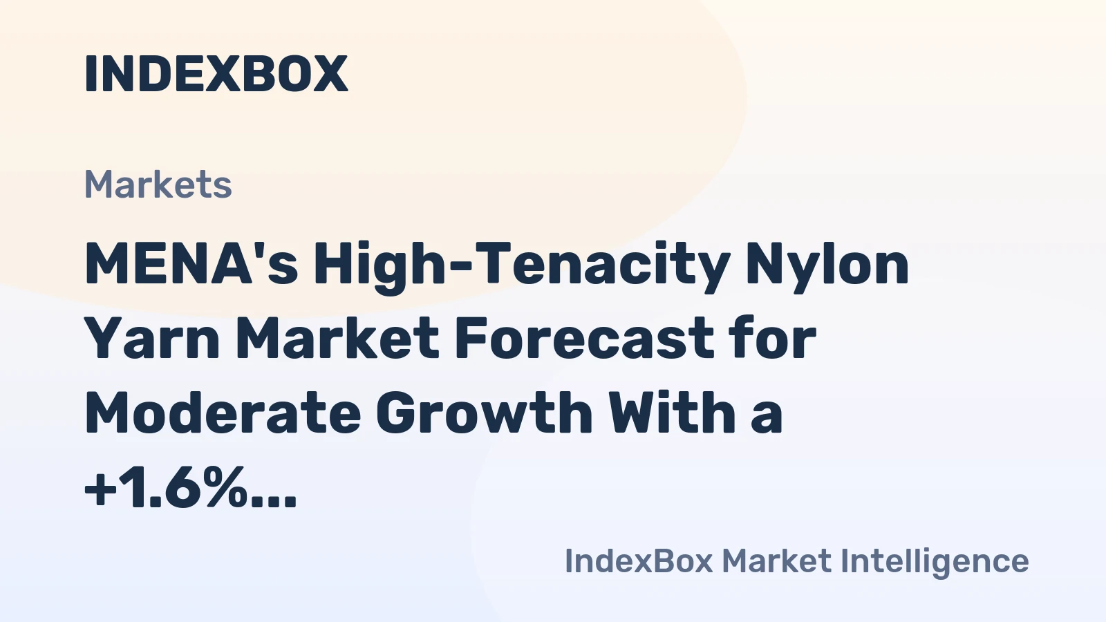 MENA's High-Tenacity Nylon Yarn Market Forecast for Moderate Growth With a +1.6% Value CAGR
