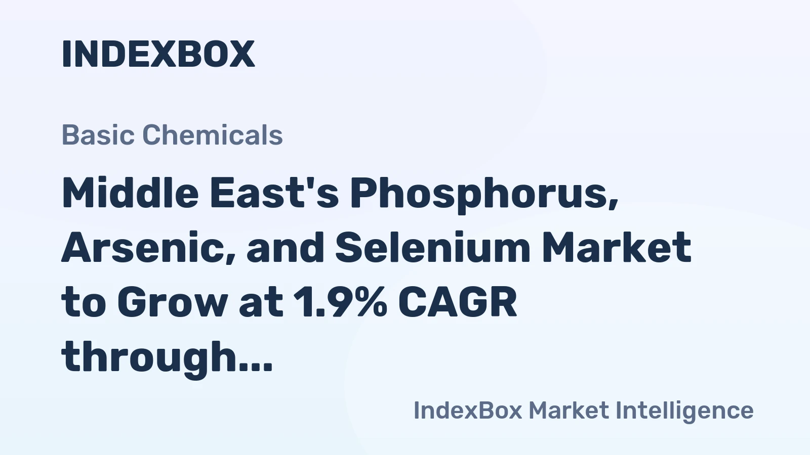 Middle East's Phosphorus, Arsenic, and Selenium Market to Grow at 1.9% CAGR through 2035