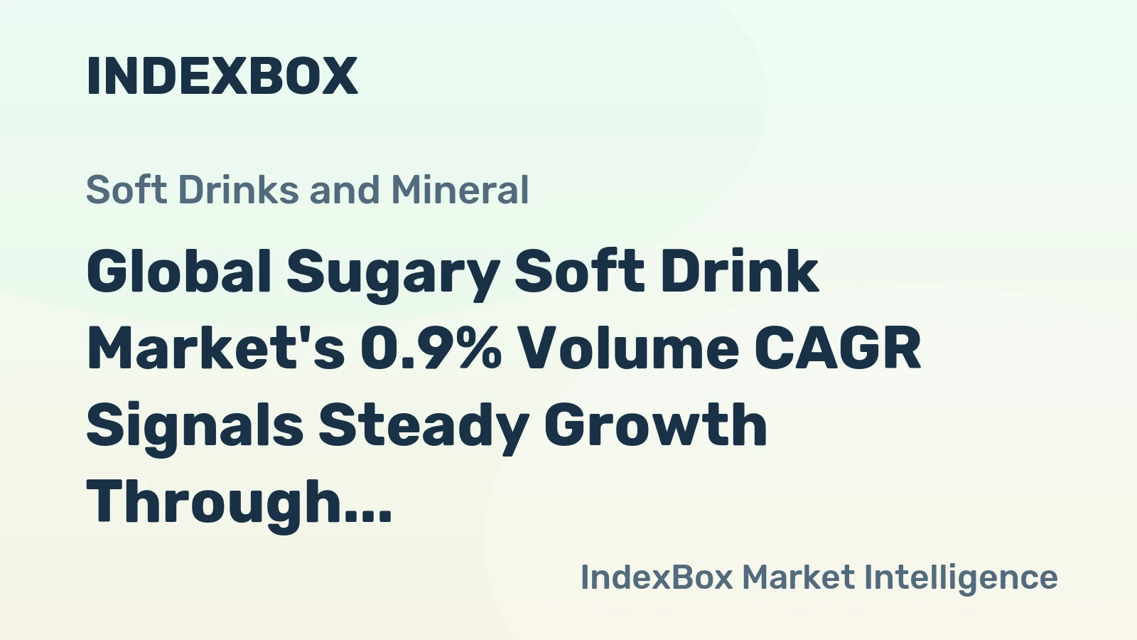 Global Sugary Soft Drink Market's 0.9% Volume CAGR Signals Steady Growth Through 2035