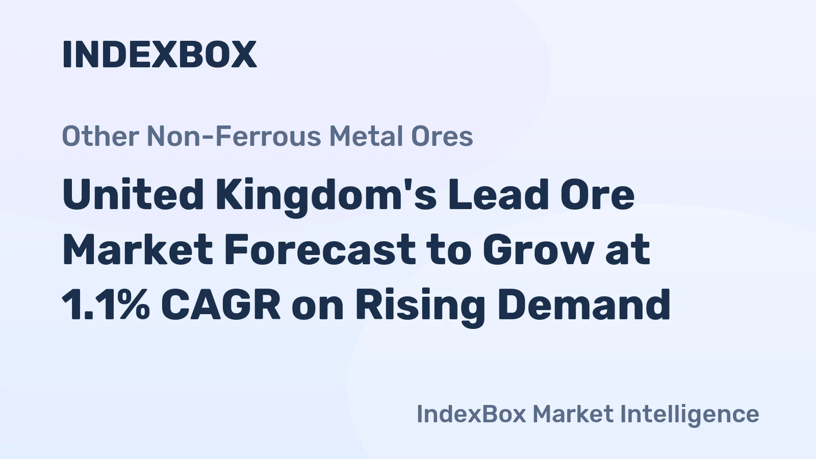 United Kingdom's Lead Ore Market Forecast to Grow at 1.1% CAGR on Rising Demand