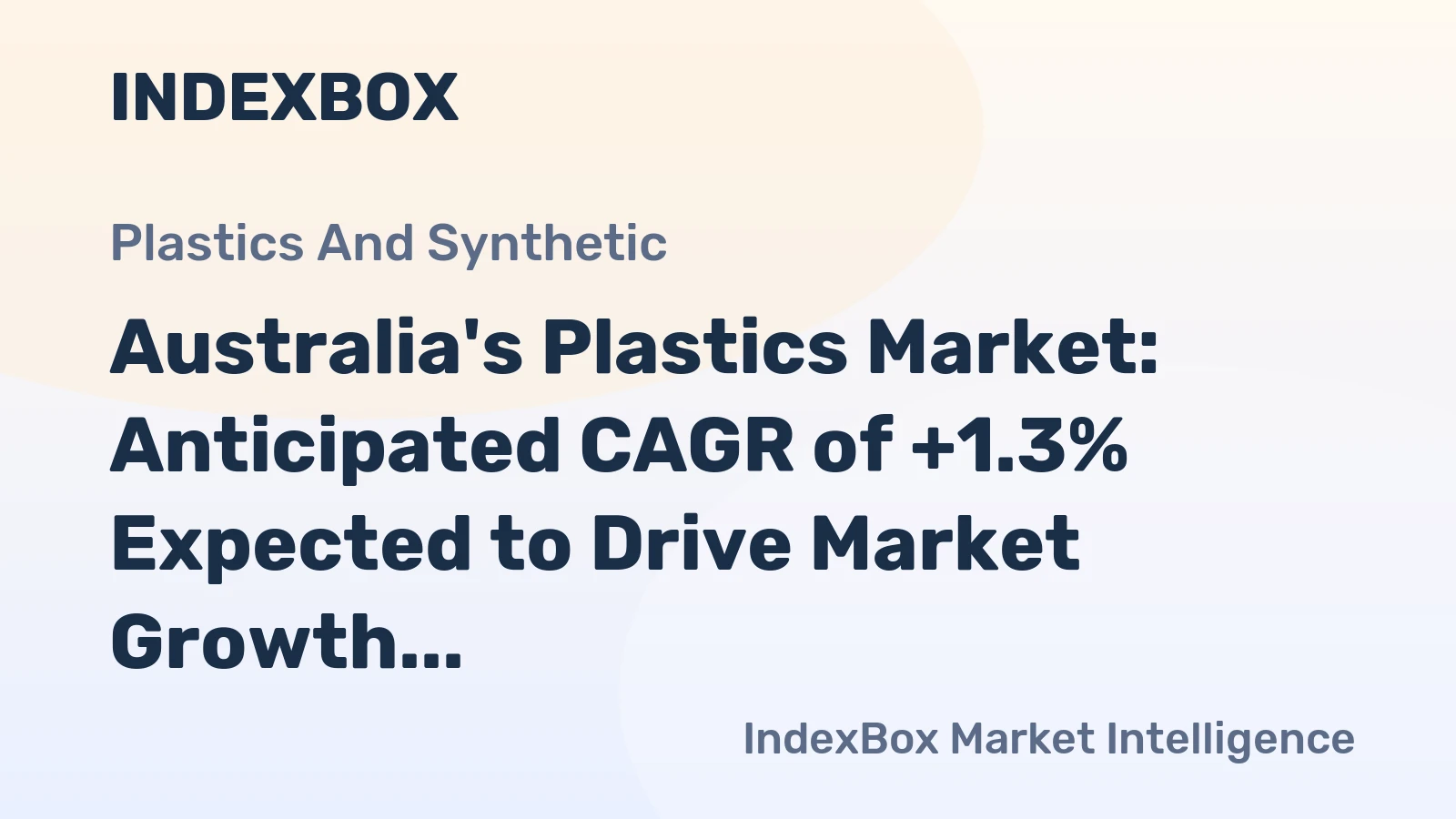 Australia's Plastics Market: Anticipated CAGR of +1.3% Expected to Drive Market Growth Over Next Decade