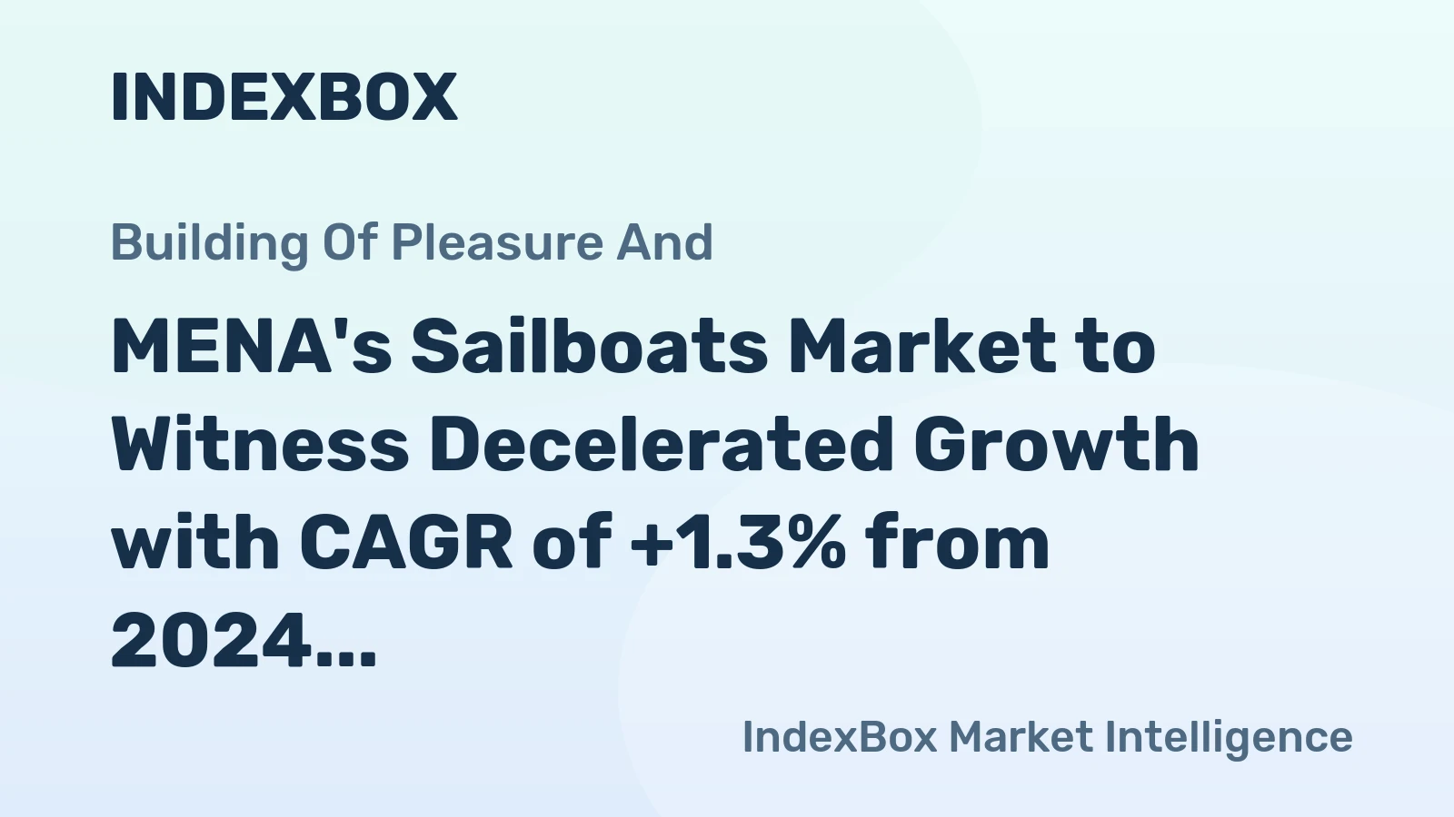 MENA's Sailboats Market to Witness Decelerated Growth with CAGR of +1.3% from 2024 to 2035