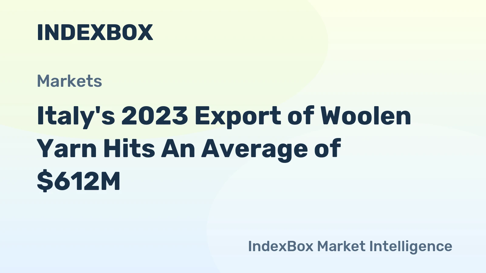 Italy's 2023 Export of Woolen Yarn Hits An Average of $612M
