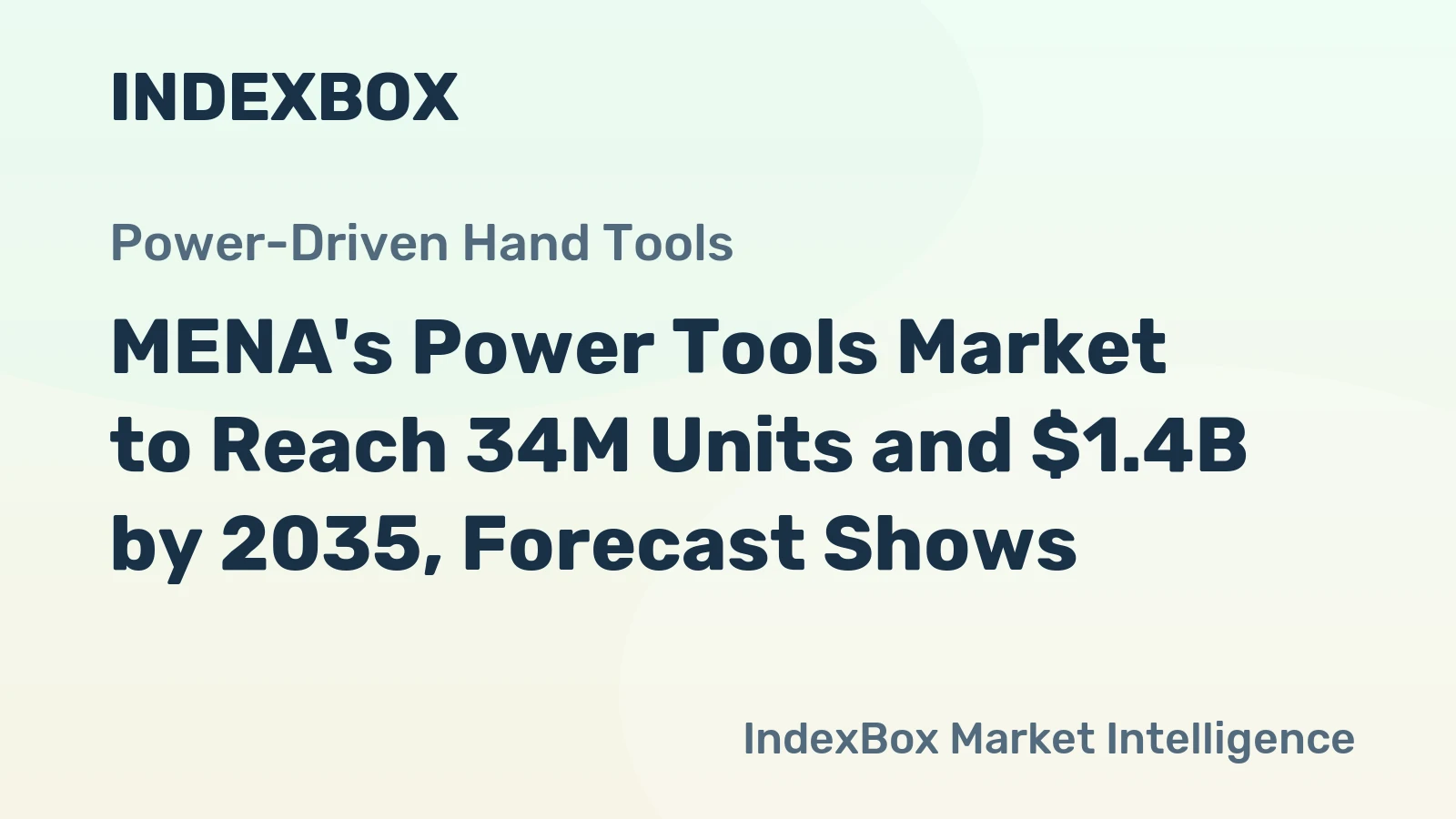 MENA's Power Tools Market to Reach 34M Units and $1.4B by 2035, Forecast Shows