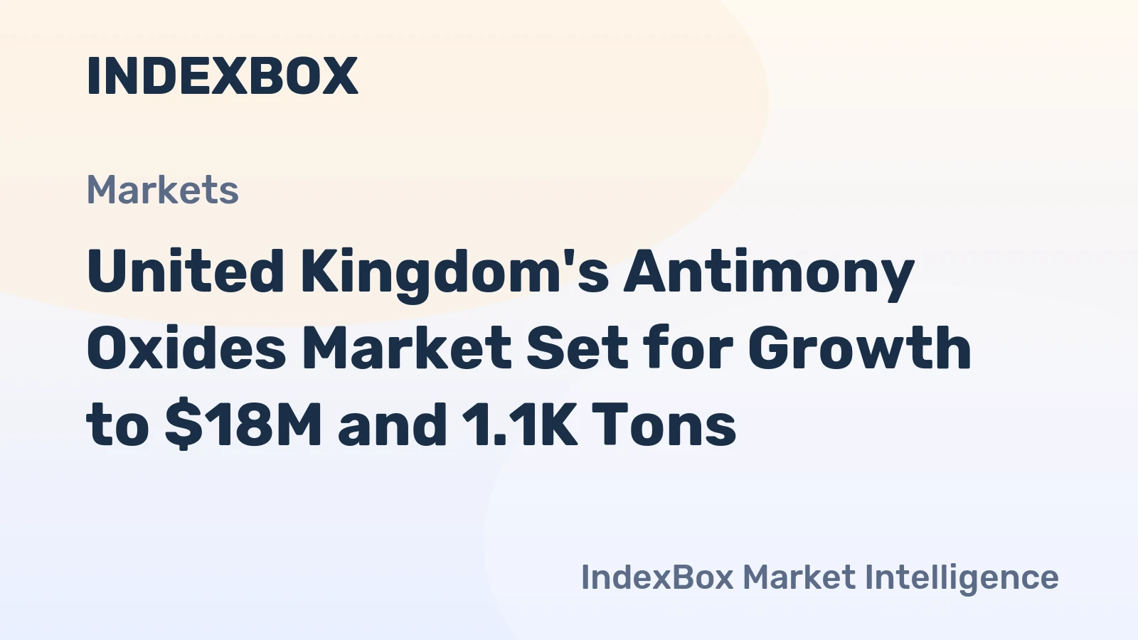 United Kingdom's Antimony Oxides Market Set for Growth to $18M and 1.1K Tons