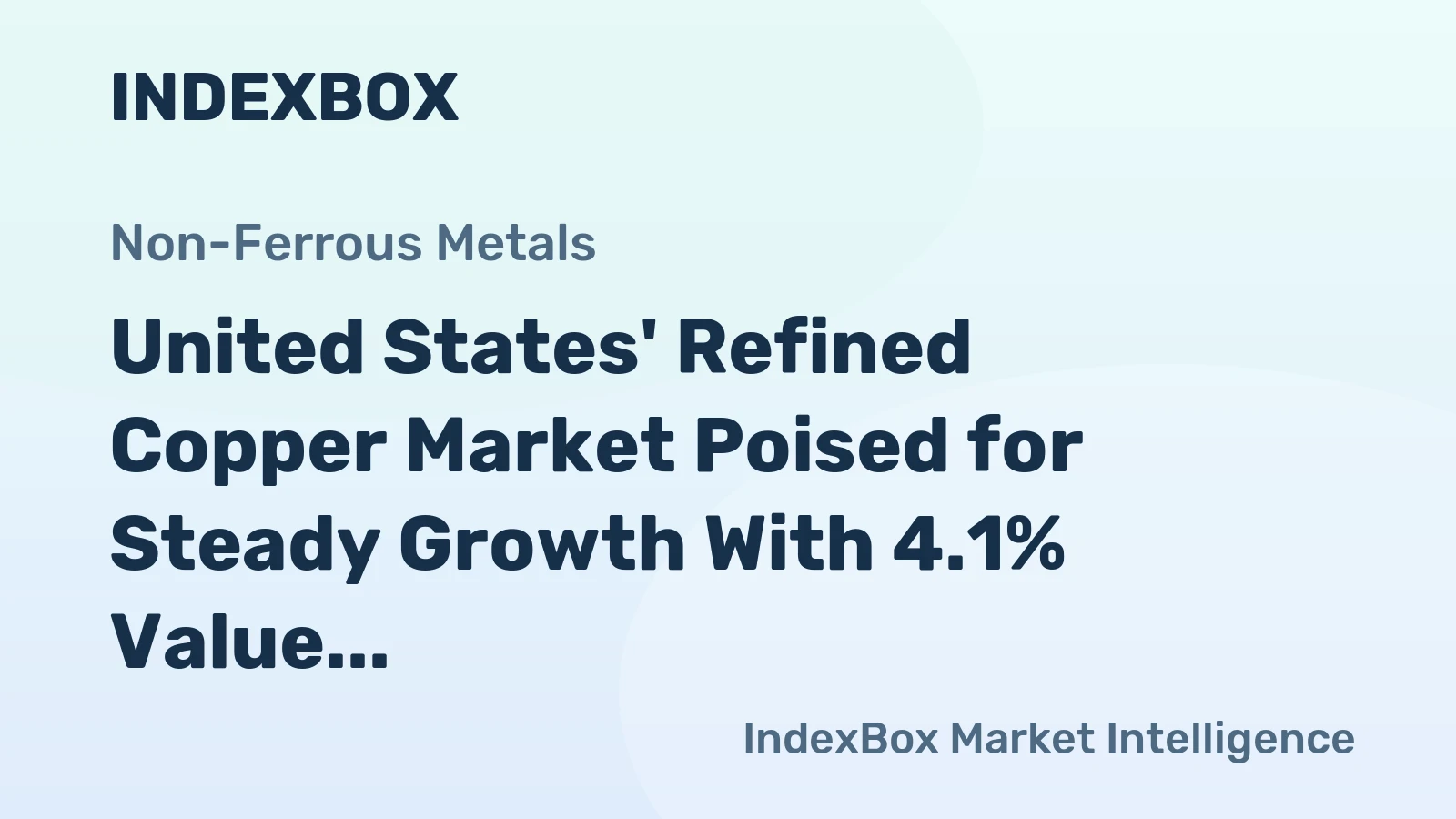 United States' Refined Copper Market Poised for Steady Growth With 4.1% Value CAGR Through 2035