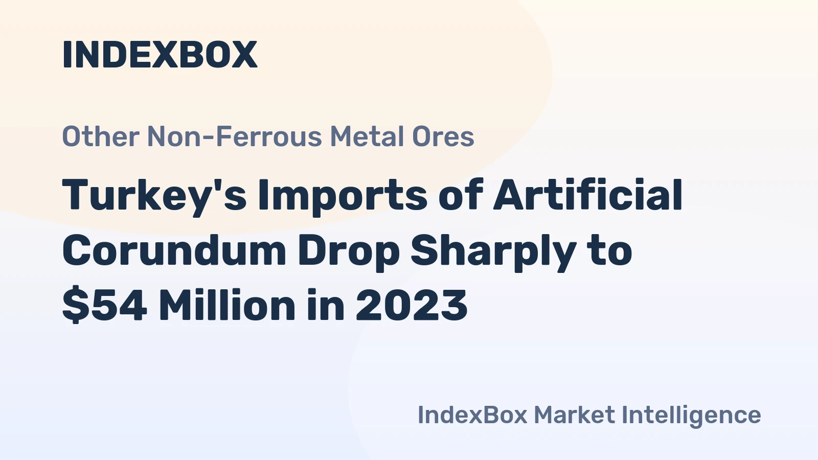 Turkey's Imports of Artificial Corundum Drop Sharply to $54 Million in 2023