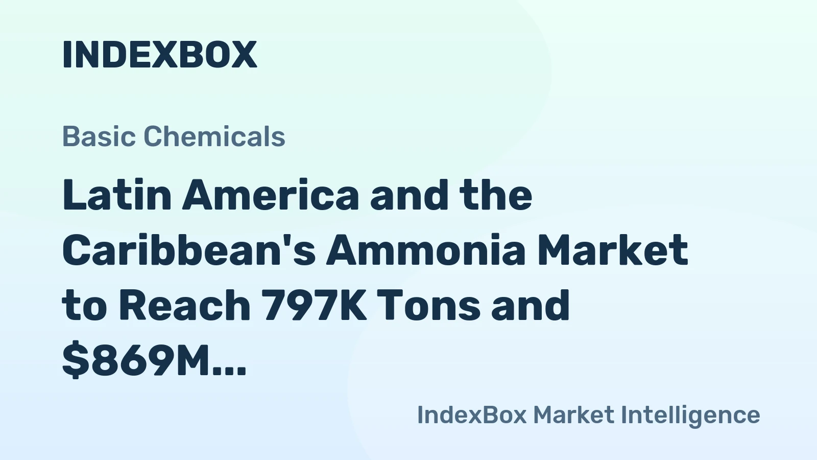 Latin America and the Caribbean's Ammonia Market to Reach 797K Tons and $869M by 2035
